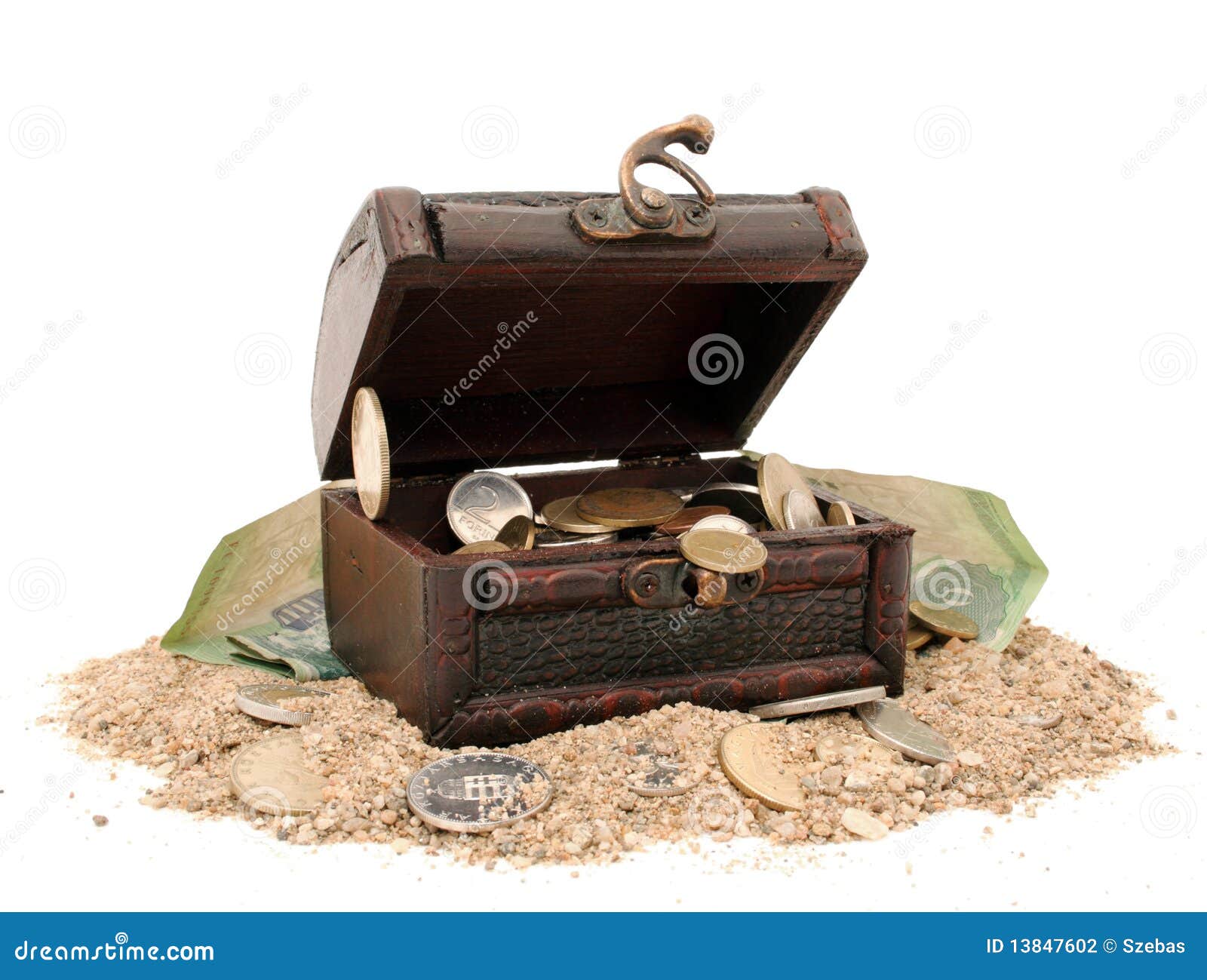 Treasure Chest stock photo. Image of euro, savings, crate - 13847602