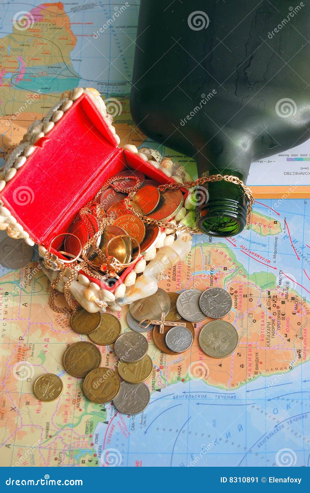 Treasure chest stock image. Image of fortune, bottle, finance - 8310891