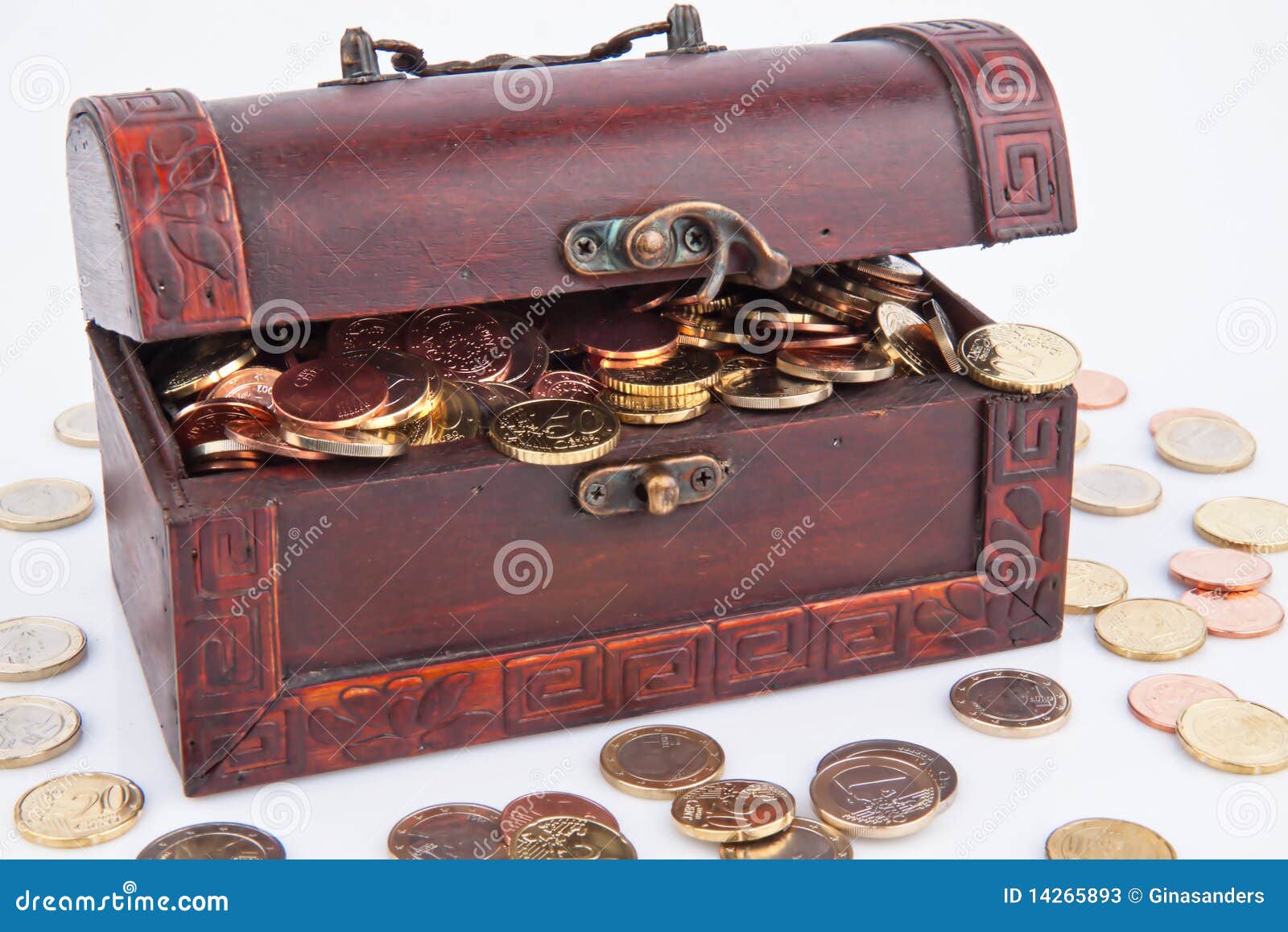 Treasure Chest with Coins ? Stock Image - Image of national, budget ...