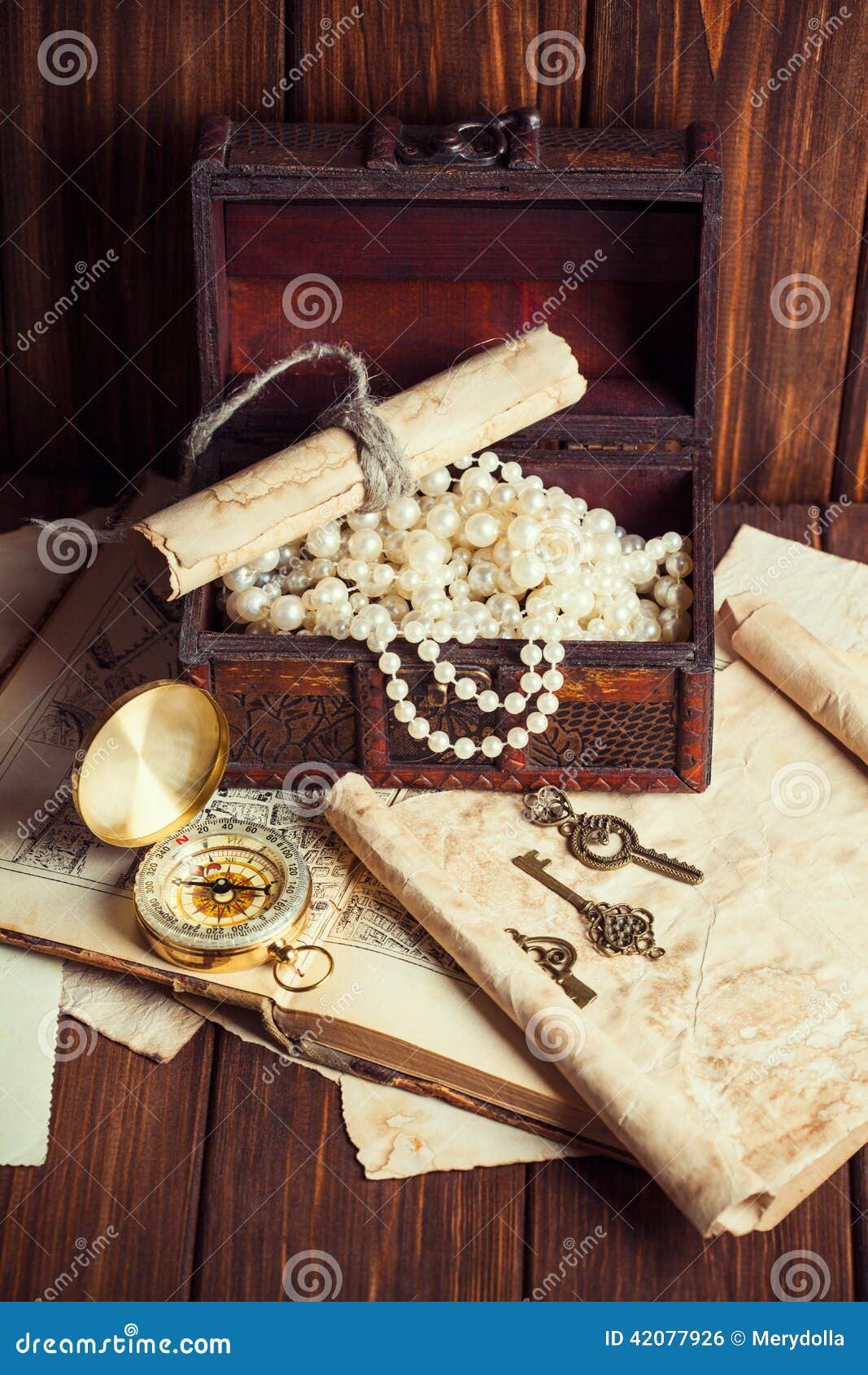 Treasure chest stock photo. Image of ring, metal, rough - 42077926