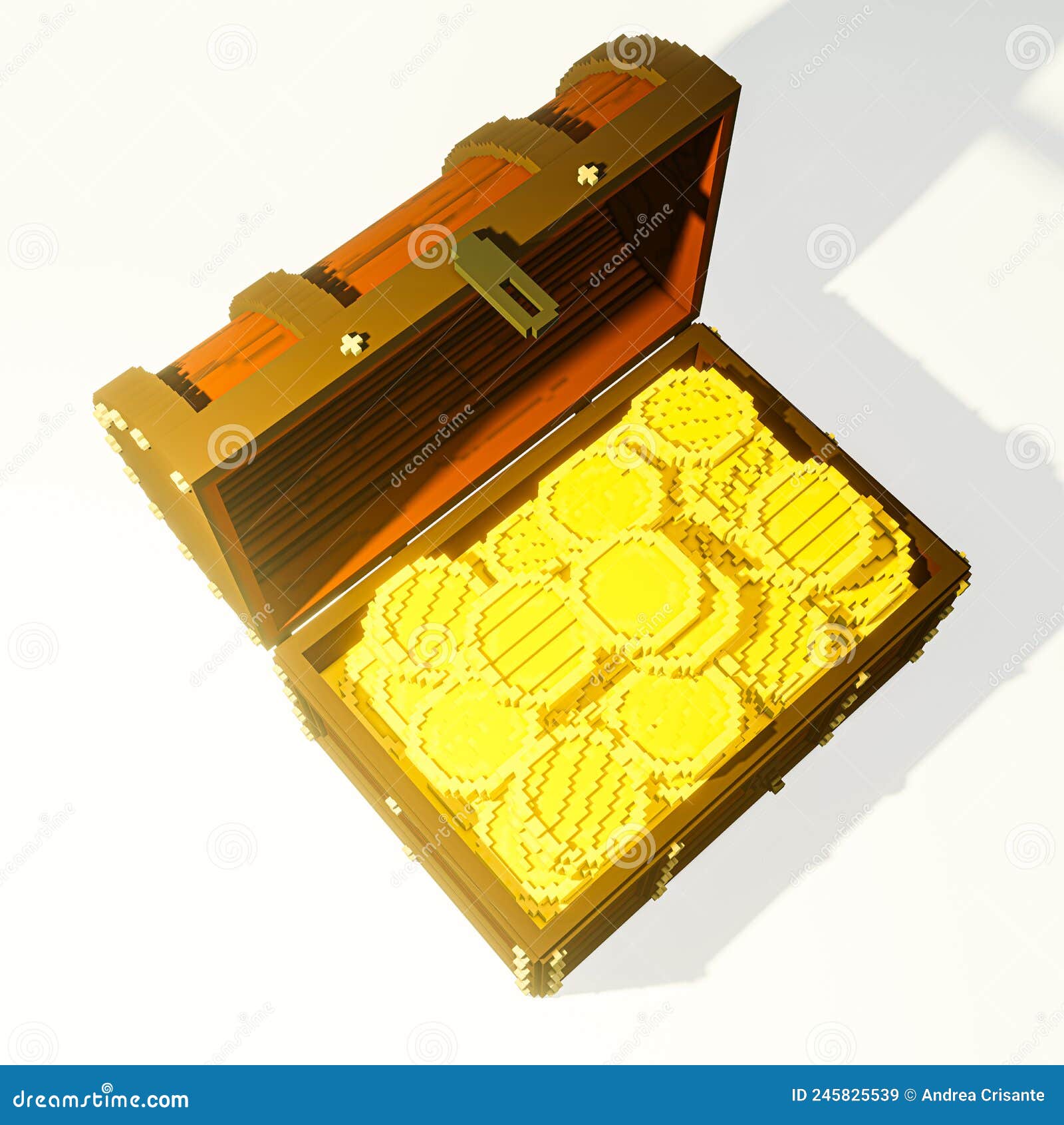 Treasure Chest Isolated on White Background Stock Illustration ...