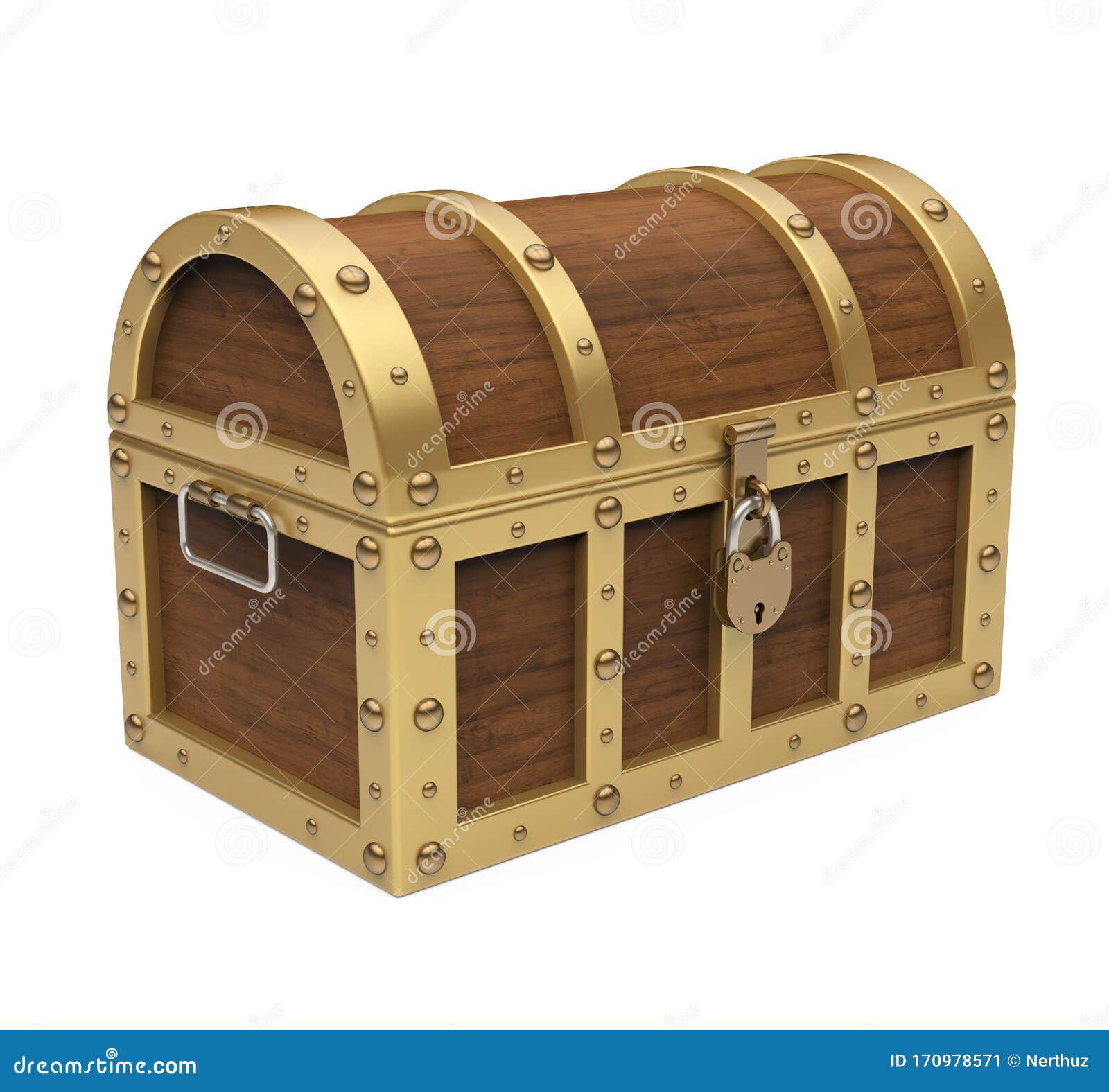 Treasure Chest Isolated stock illustration. Illustration of ancient ...