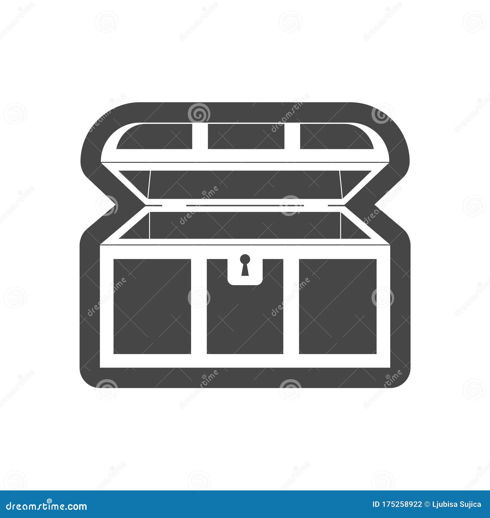 Treasure Chest Open Vector Icon Stock Vector - Illustration of currency ...