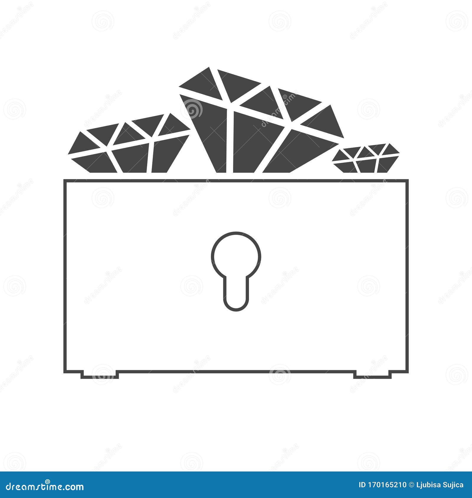 Treasure Chest Open Vector Icon Stock Vector - Illustration of cash ...