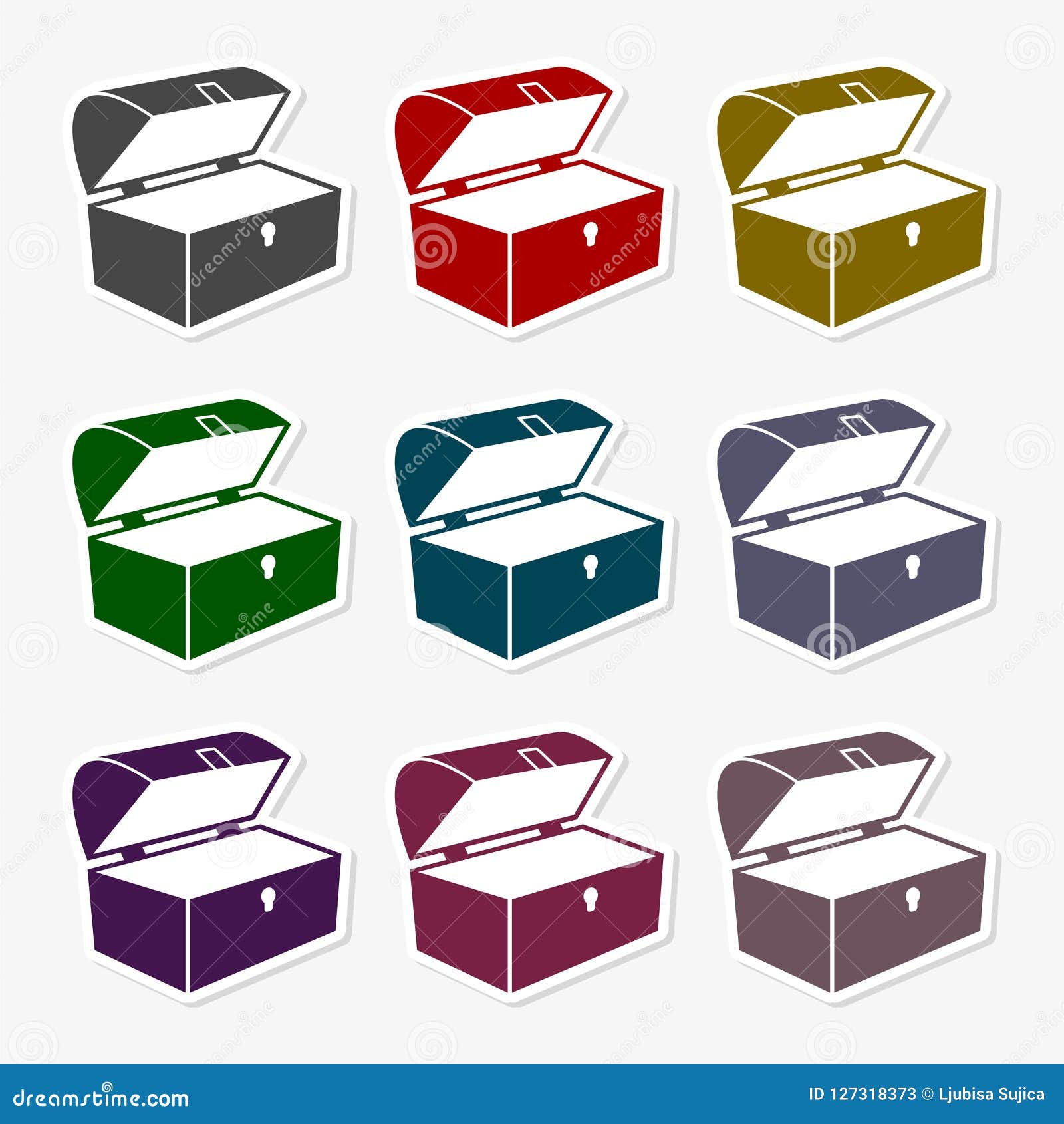 Treasure Chest Open Vector Icon Stock Vector - Illustration of money ...