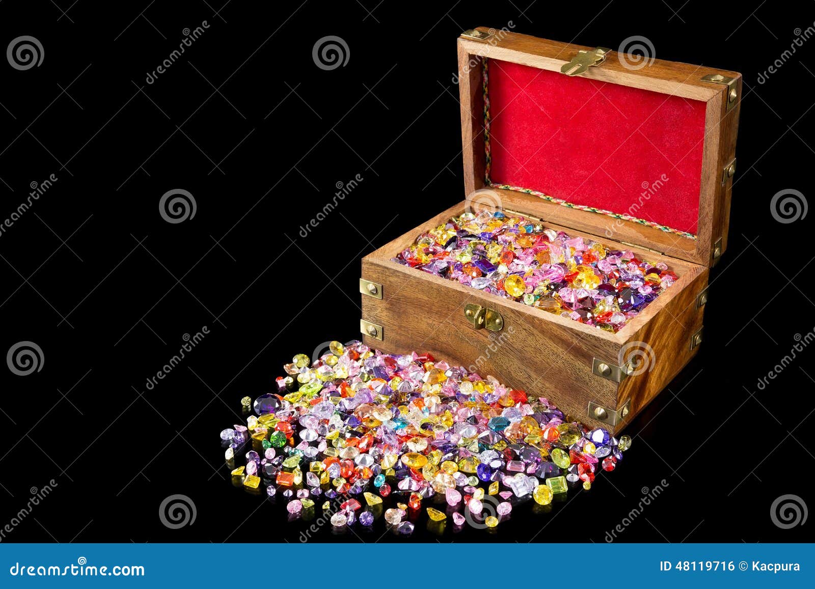 Treasure Chest stock photo. Image of sapphires, isolated - 48119716