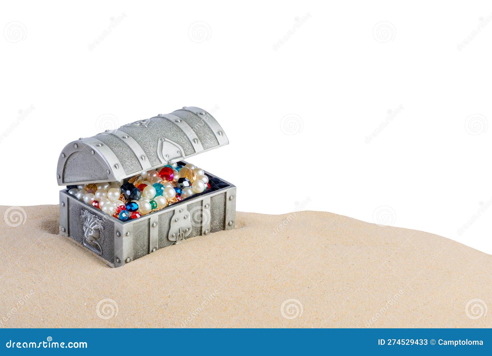 Treasure Chest from Pirates with Gold Coins Nuggets Stock Image - Image ...