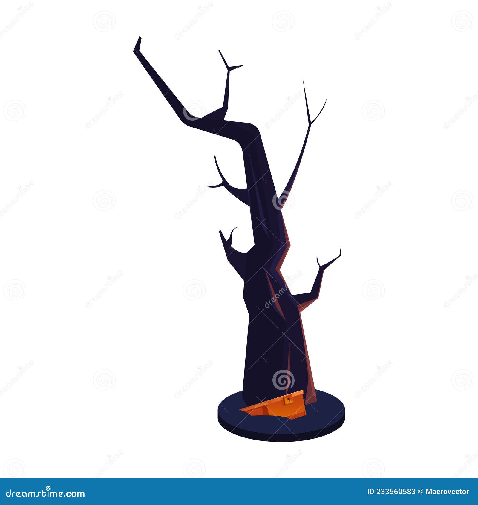 Treasure Chest Tree Composition Stock Vector - Illustration of artwork ...