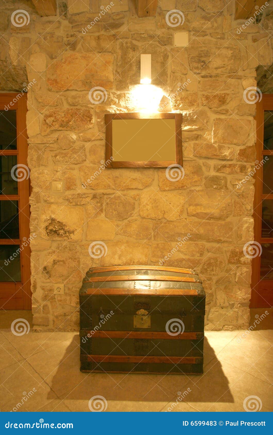 Treasure Chest and Wall Painting Stock Image - Image of luxurious ...
