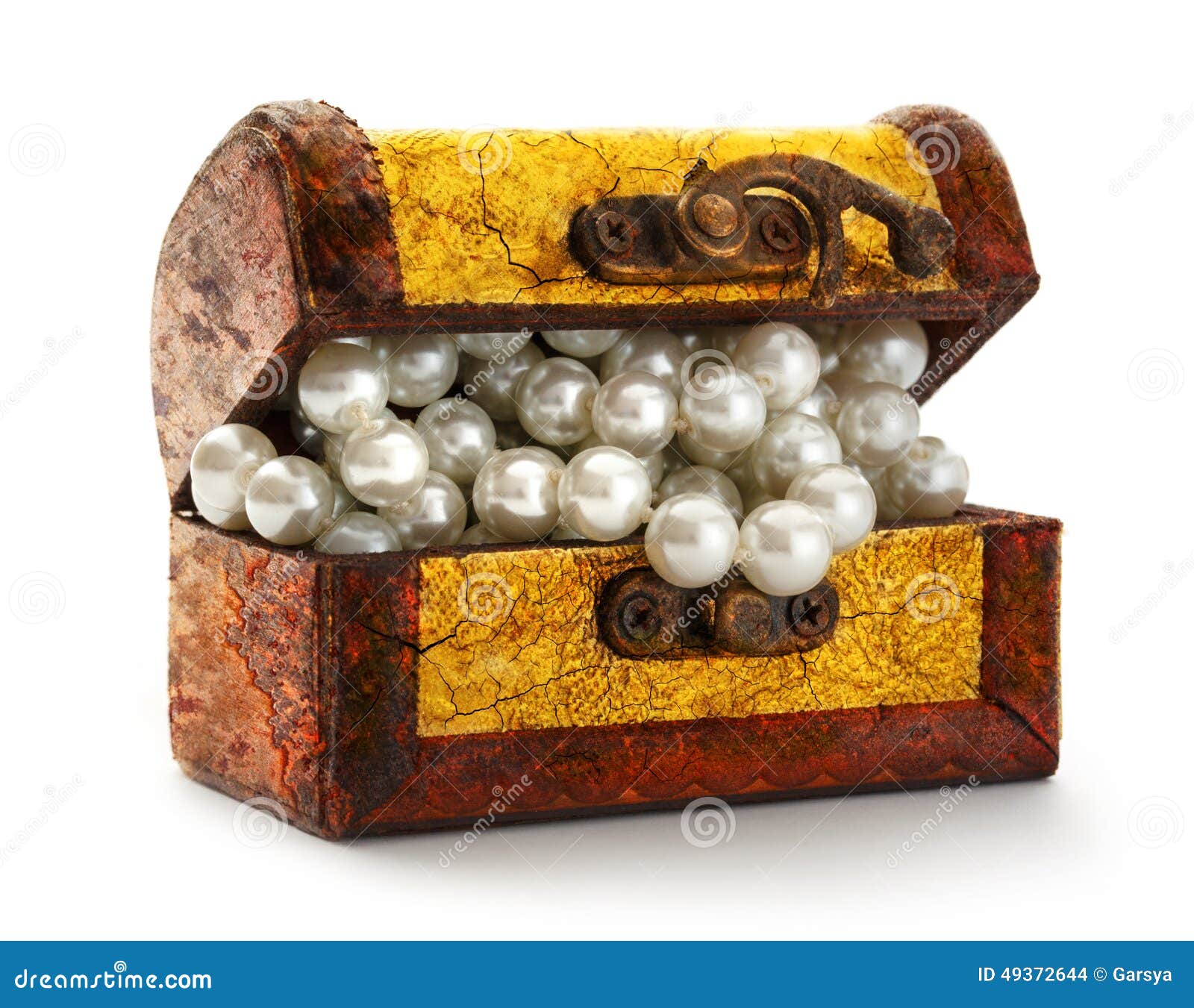 Treasure Chest with White Pearl Stock Photo - Image of case, luxurious ...