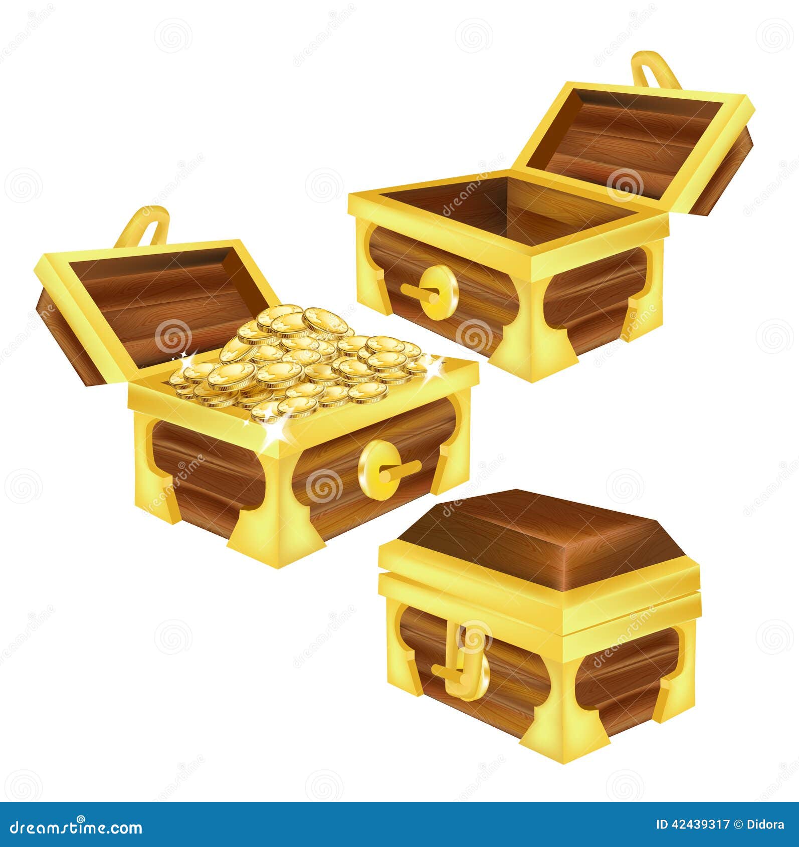 Candy Filled Treasure Chest Cartoon