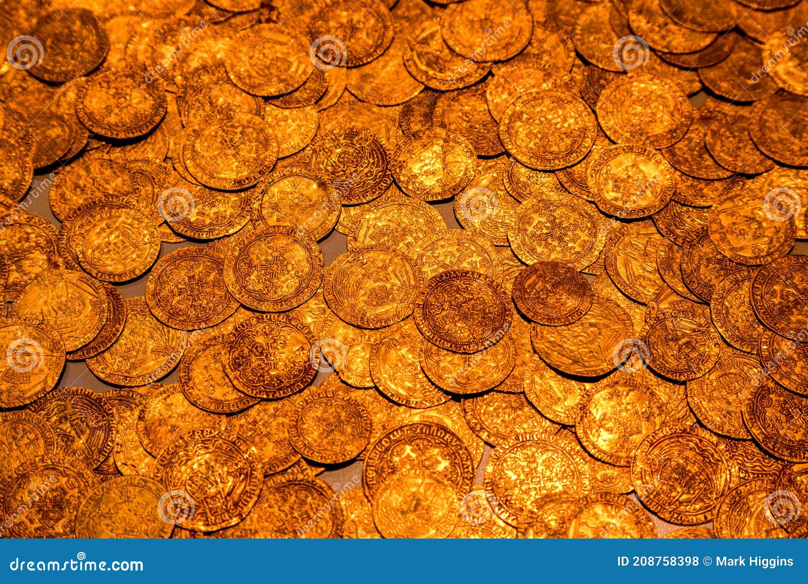 Treasure Hoard Of Coins Stock Photography | CartoonDealer.com #208758398