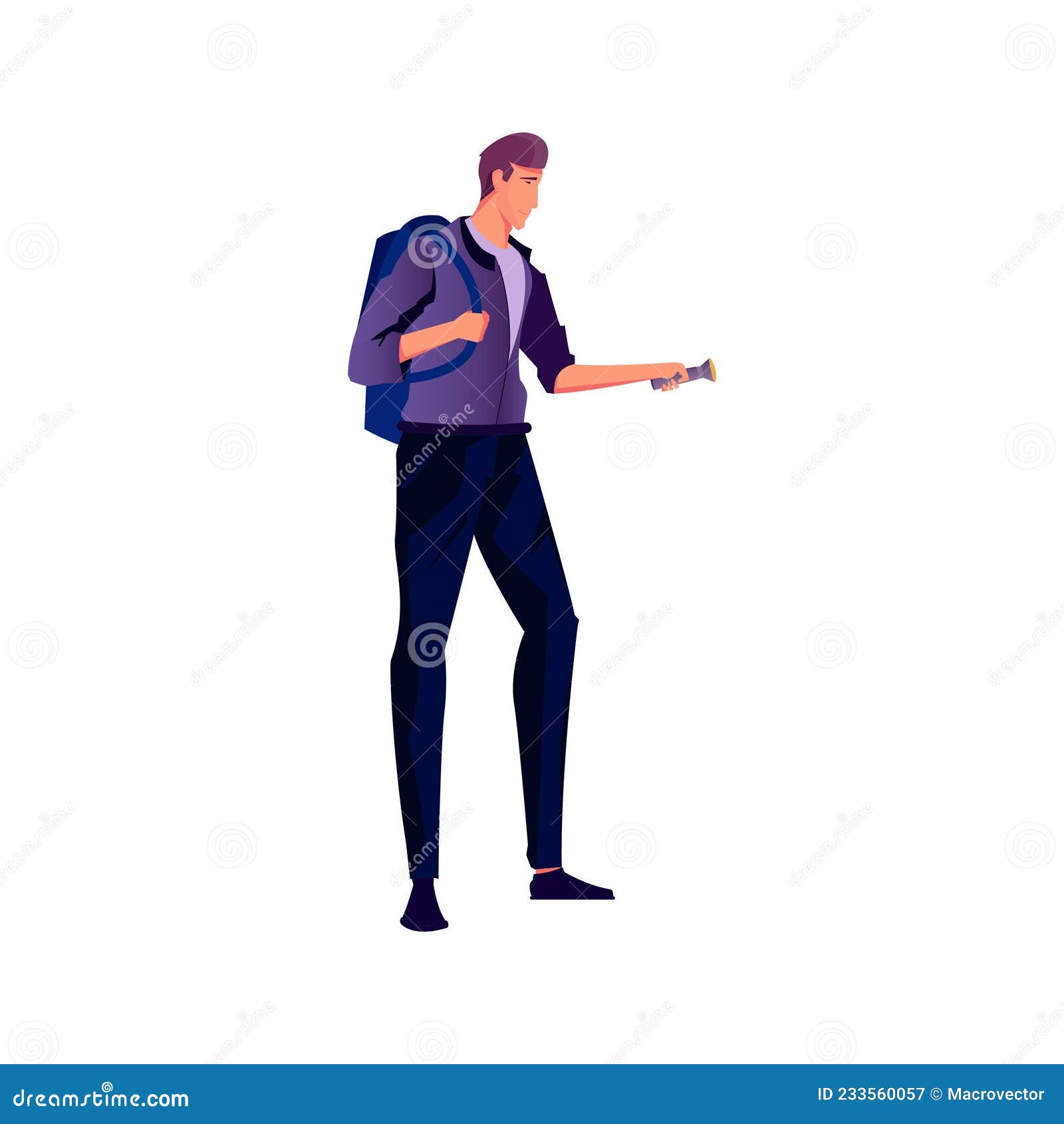 Treasure Hunter Flat Composition Stock Vector - Illustration of gems ...