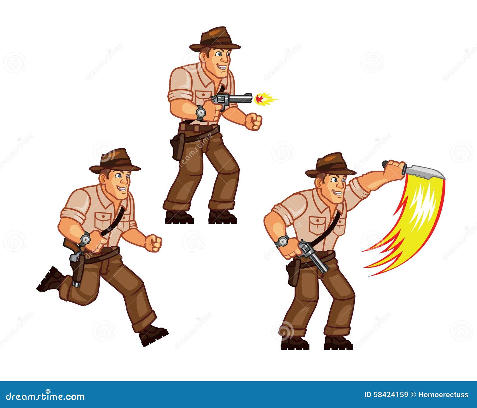 Man Treasure Hunter With Metal Detector And Shovel Digging Hole In Soil ...