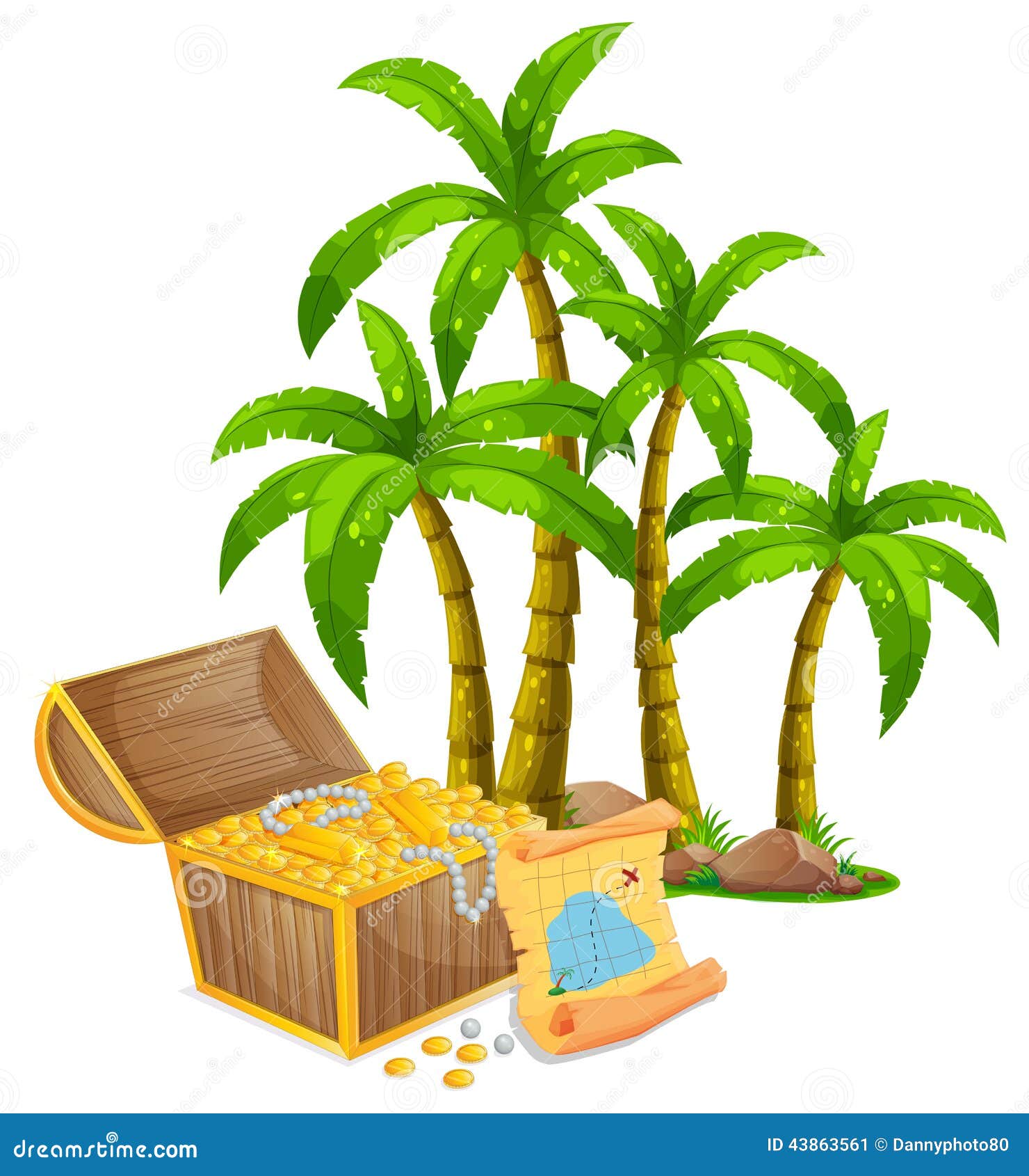 Treasure stock vector. Illustration of mystery, nature - 43863561