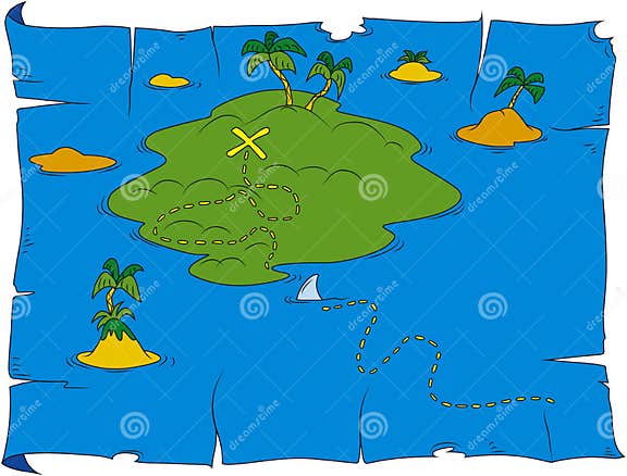 Treasure map stock vector. Illustration of background - 10557690