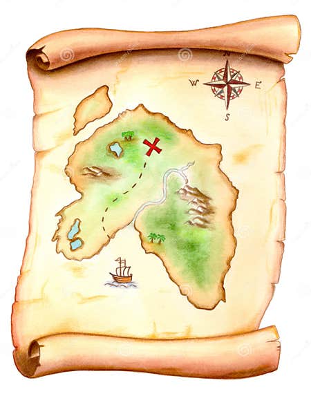 Treasure map stock illustration. Illustration of travel - 1848956