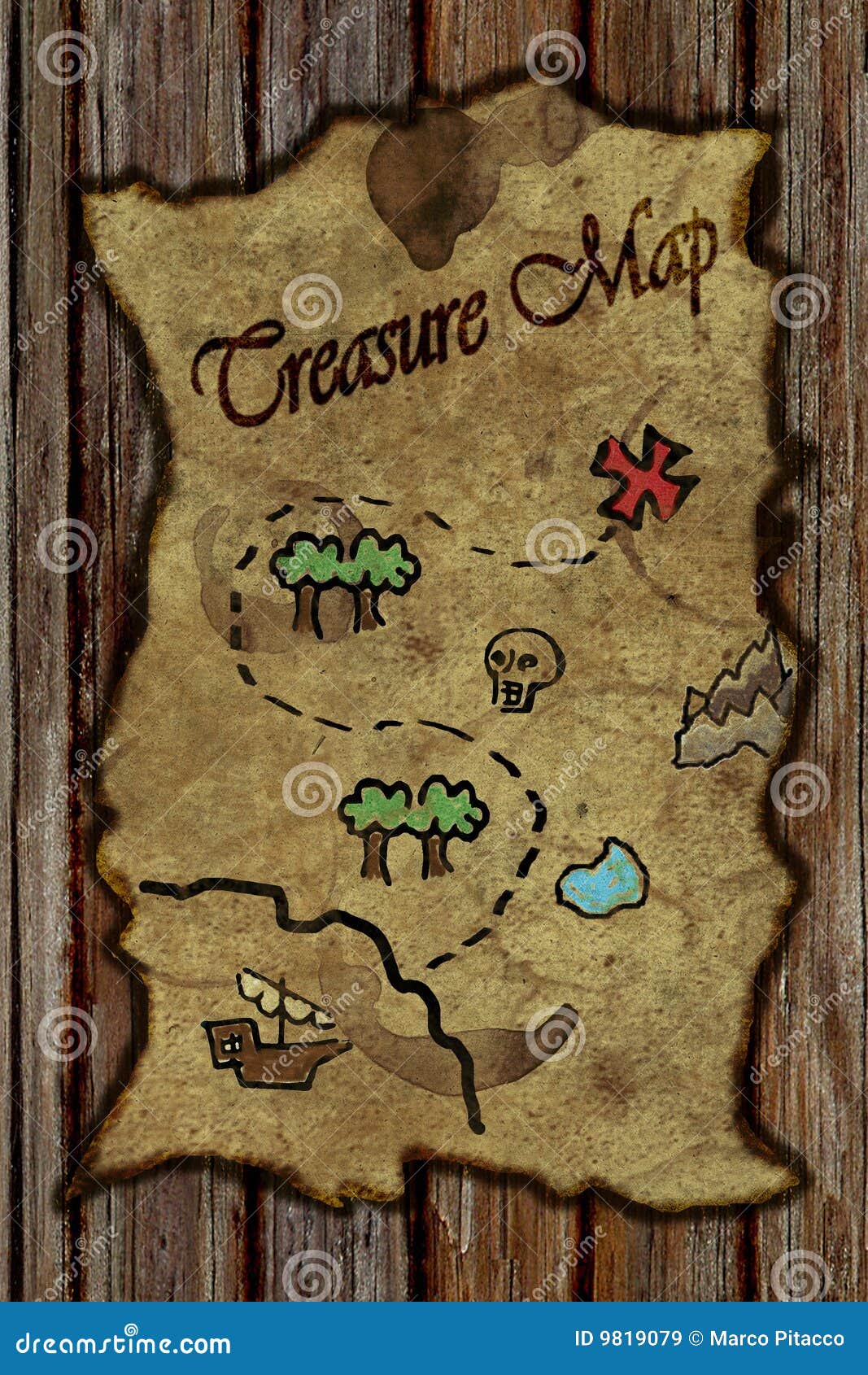 Treasure Map Royalty Free Stock Images - Image: 9819079