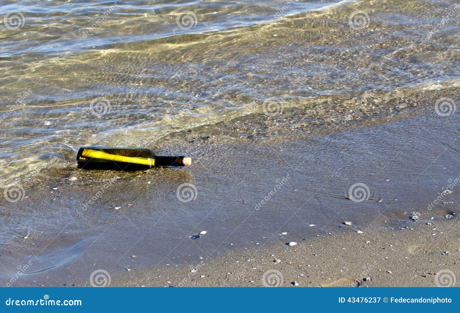 Treasure Map in the Bottle on the Beach Stock Image - Image of message ...