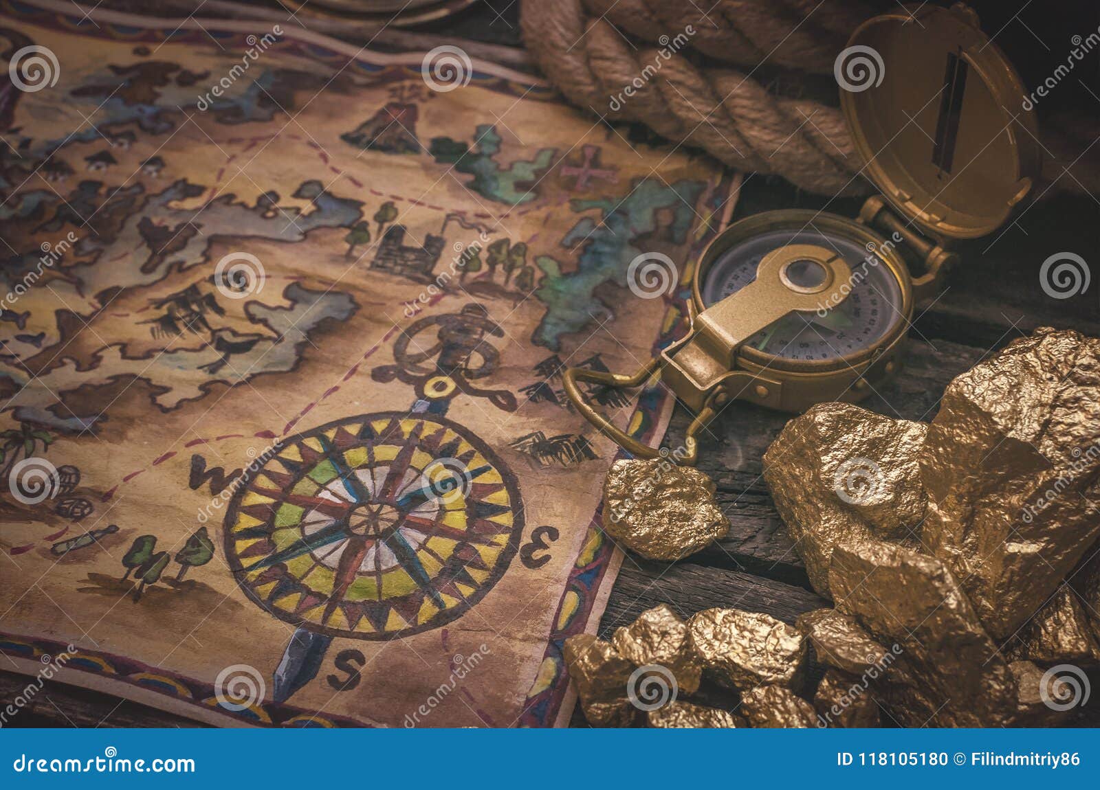 Treasure map. stock photo. Image of explorer, buccaneer - 118105180