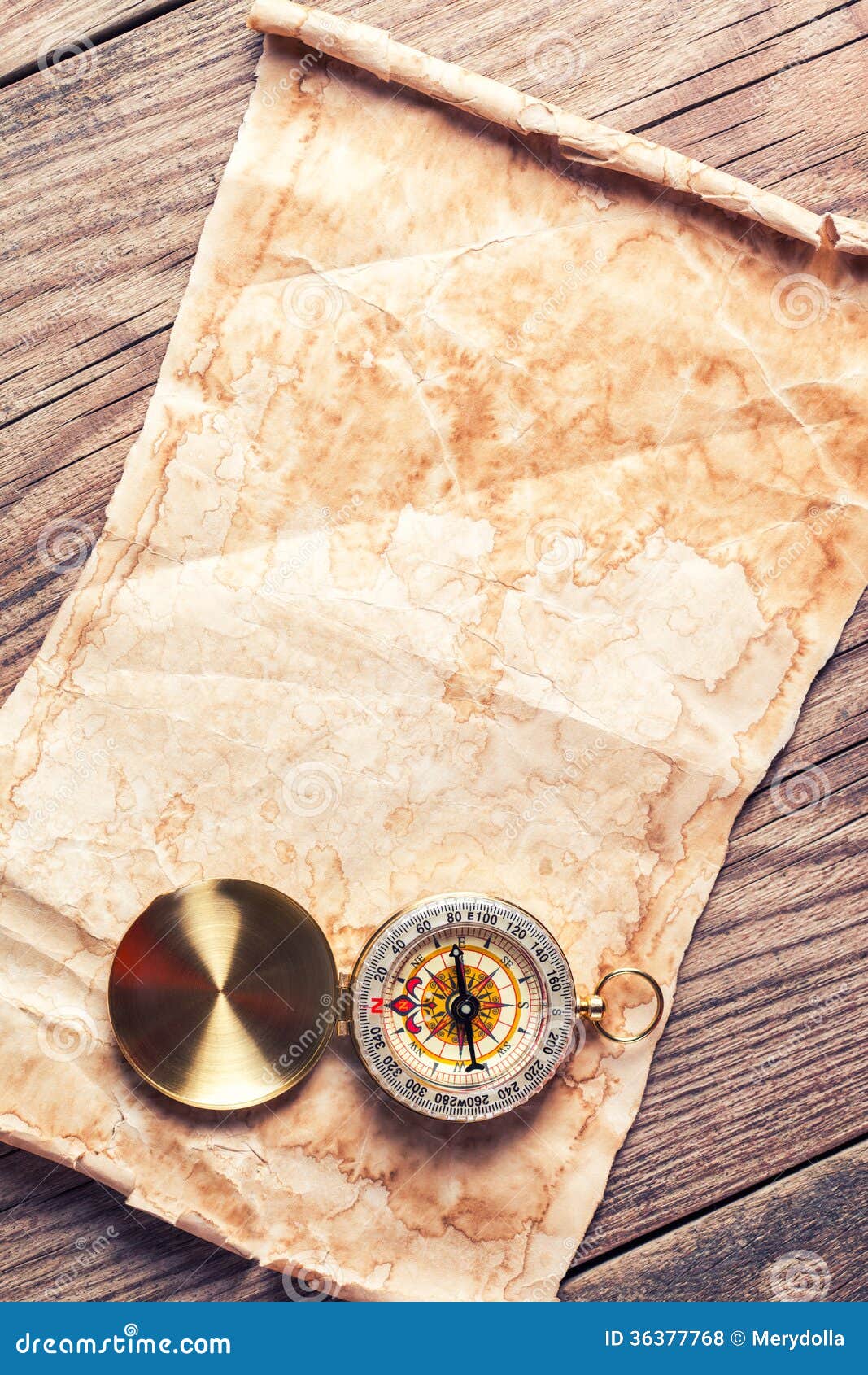 Treasure map with compass stock photo. Image of sailing - 36377768
