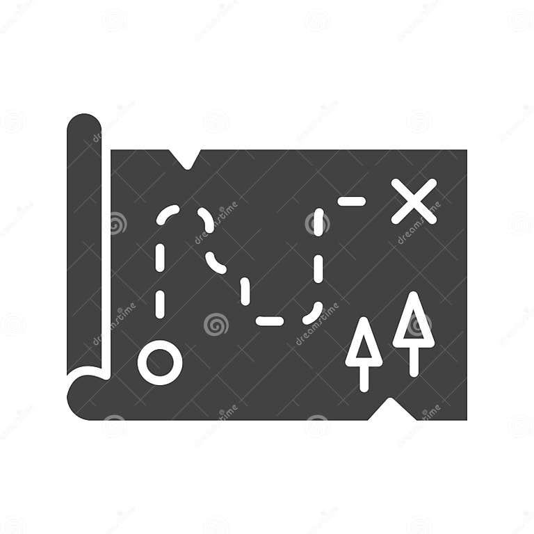 Treasure Map Icon Vector Image. Stock Vector - Illustration of chest ...