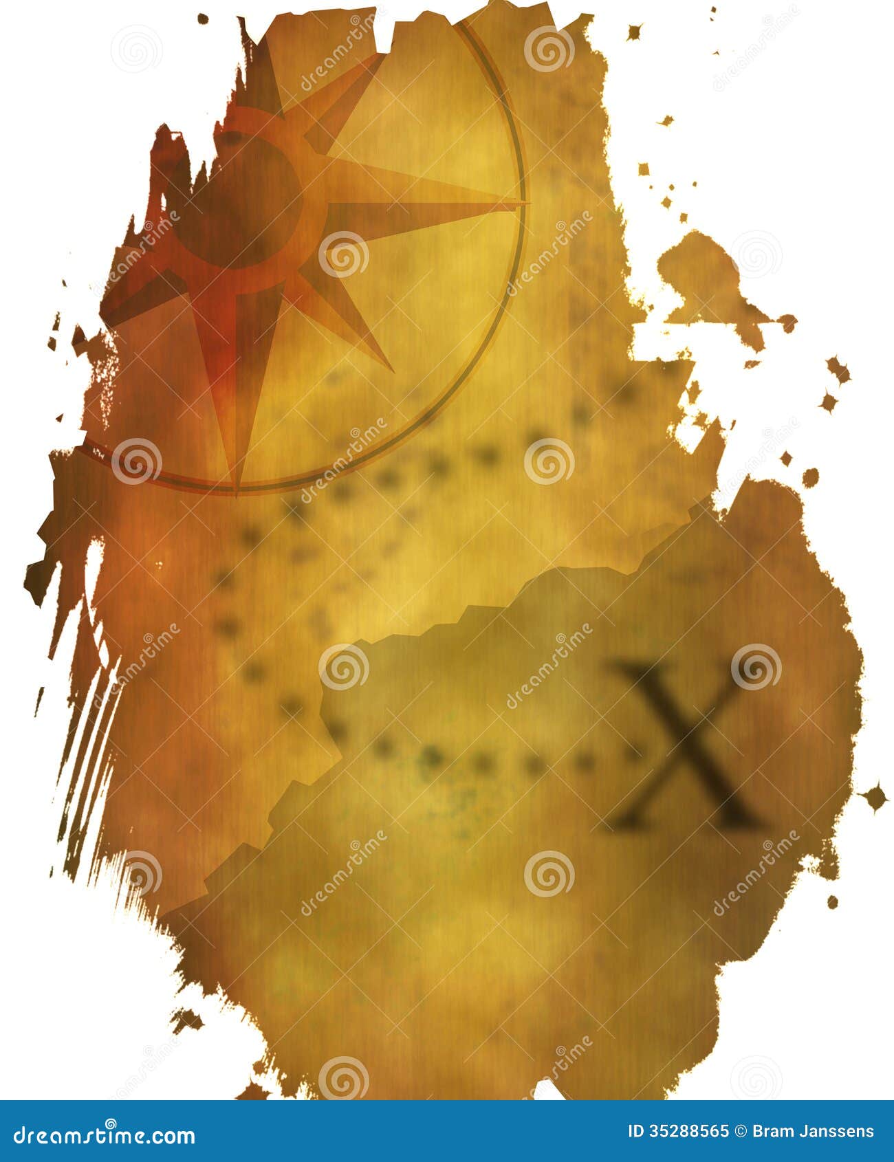 Treasure map stock illustration. Illustration of island - 35288565