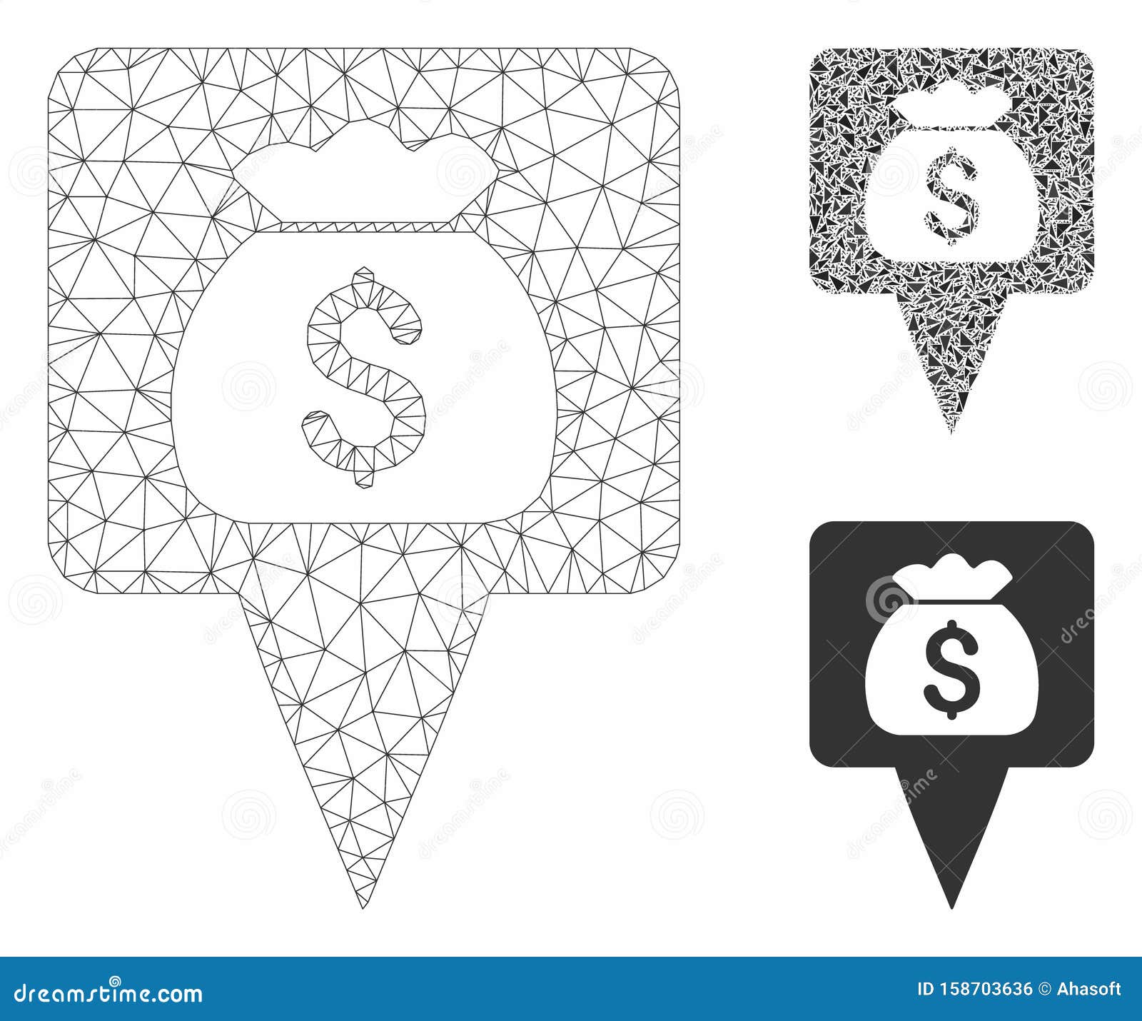 Treasure Map Pointer Vector Mesh Wire Frame Model and Triangle Mosaic ... Treasure Map Pointer Vector Mesh Wire Frame Model and Triangle Mosaic ...