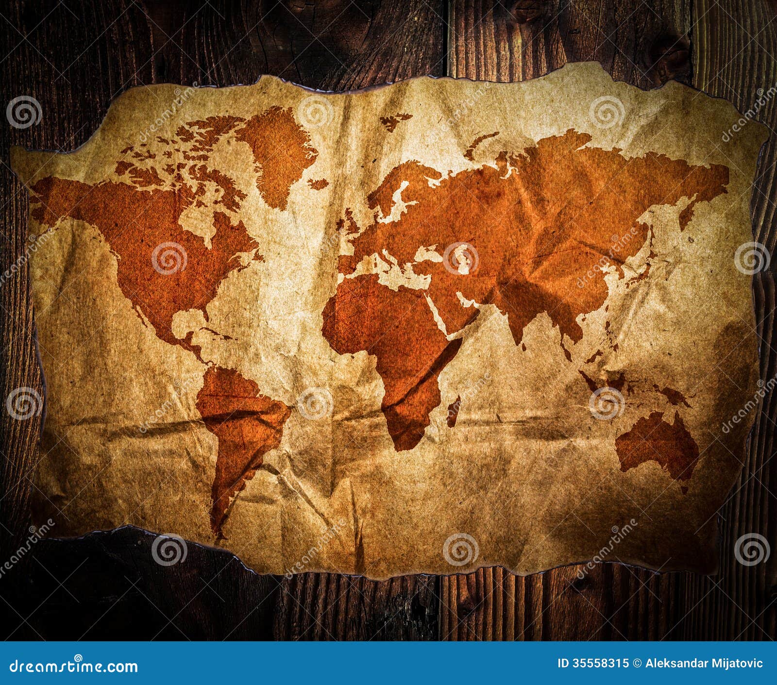 Treasure Map Wood Stock Image | CartoonDealer.com #21807811