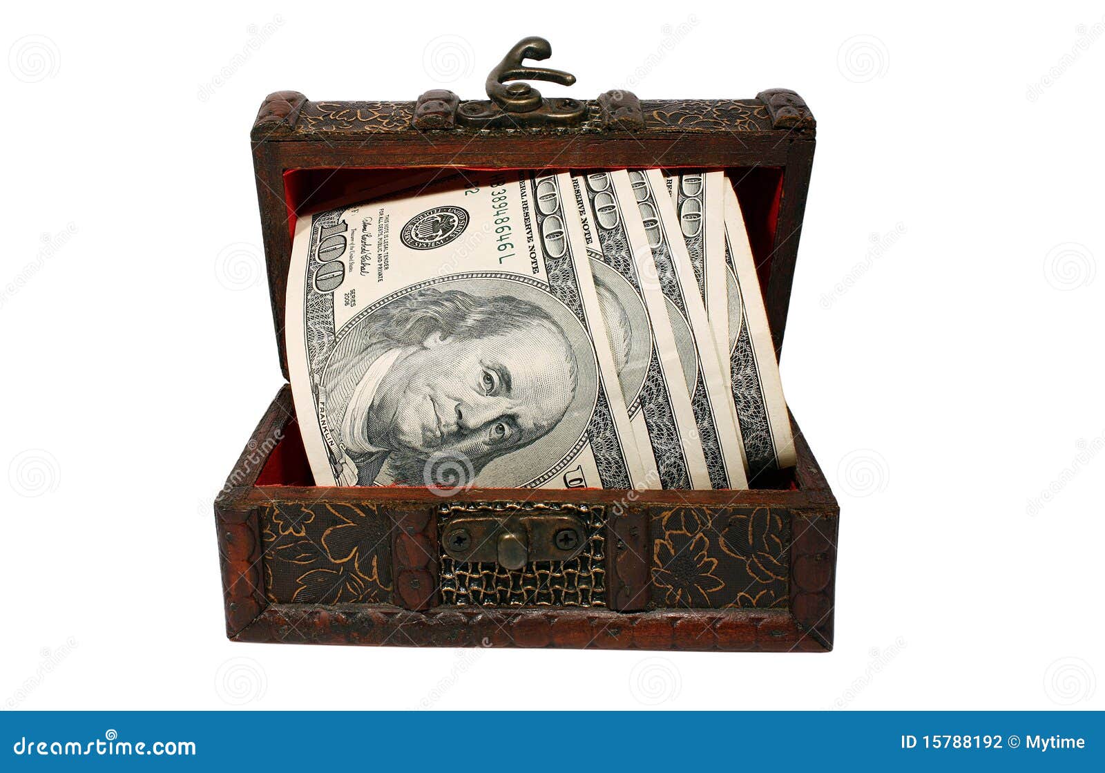 Treasure with money stock photo. Image of investment - 15788192