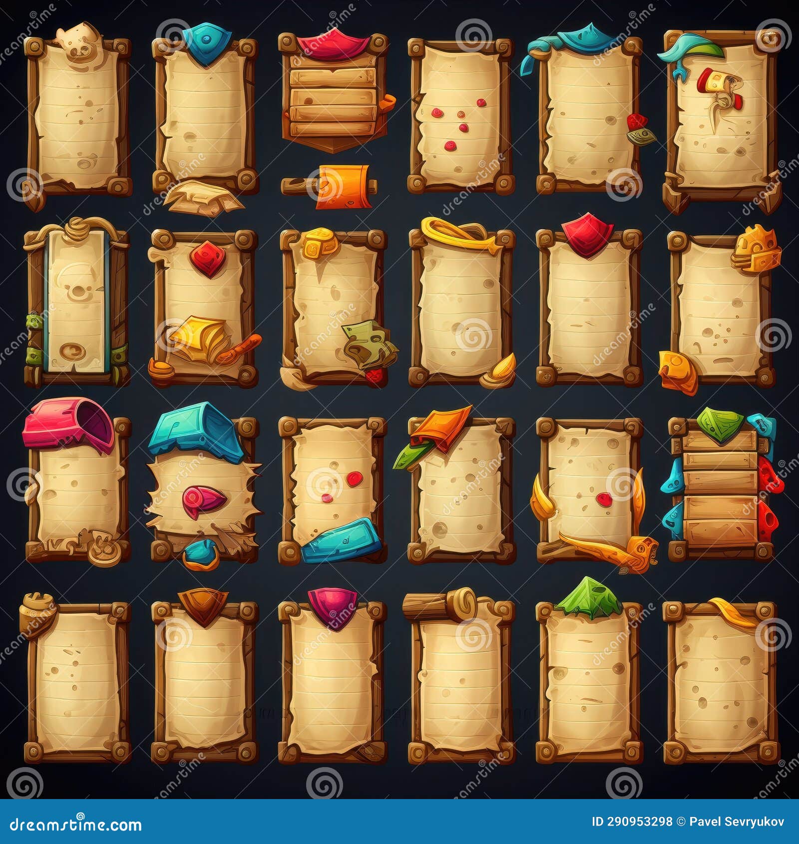 Treasure Papyrus Scroll Game Ai Generated Stock Illustration ...