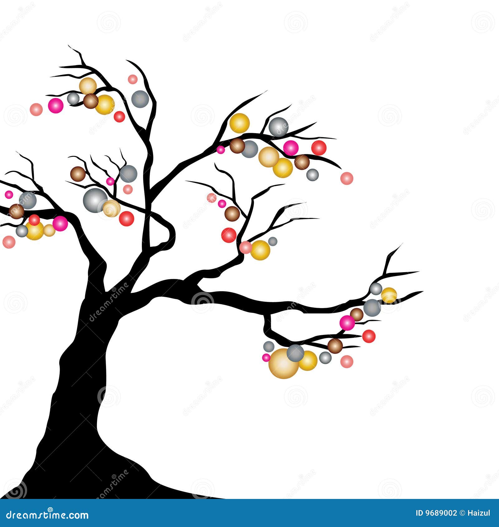Treasure tree stock vector. Illustration of nature, plant - 9689002