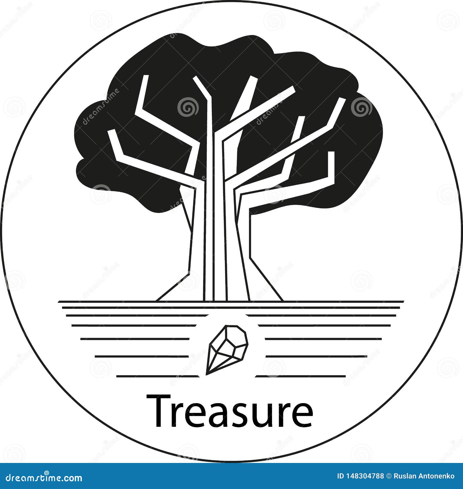Treasure stock vector. Illustration of label, environment - 148304788