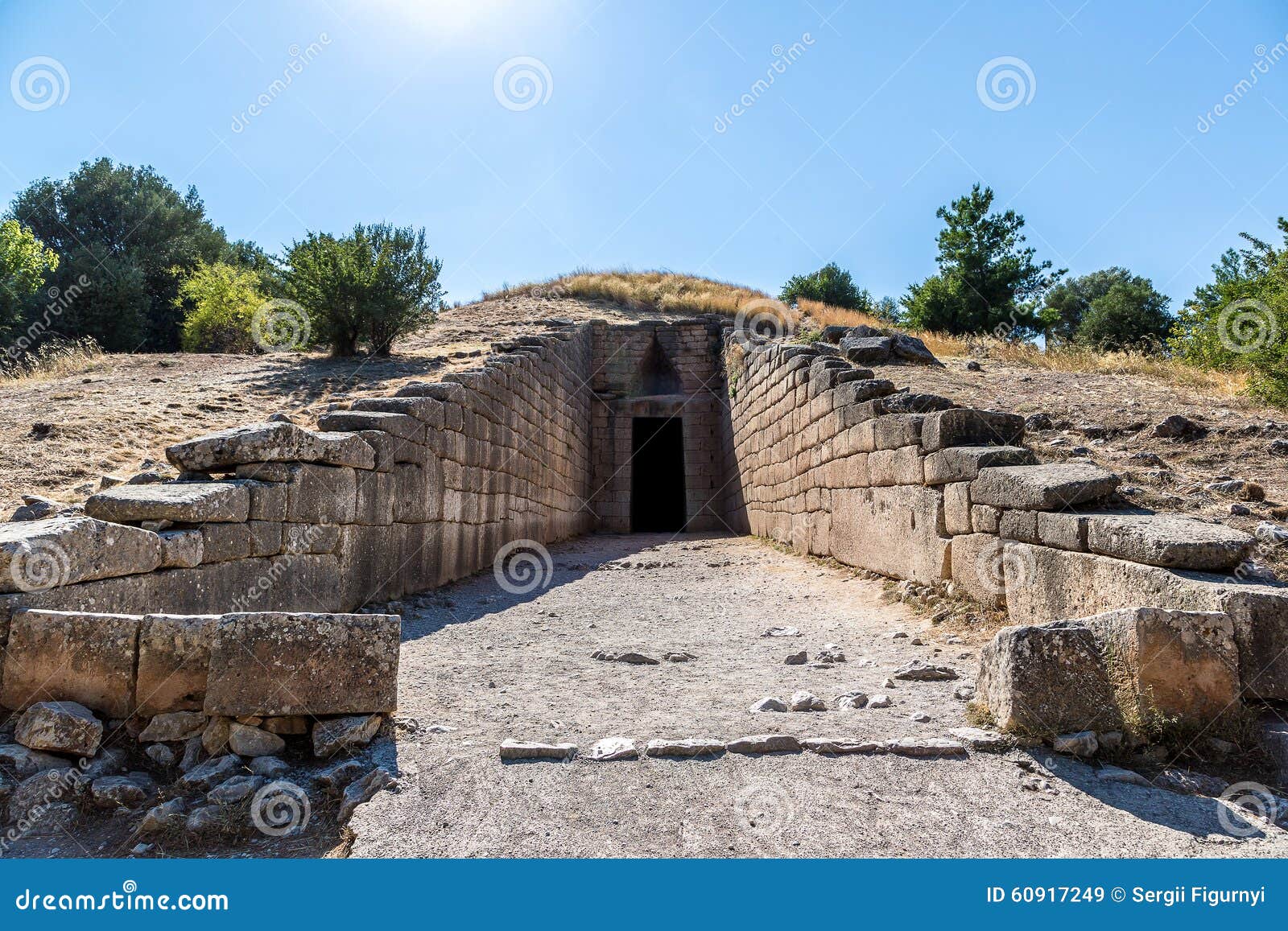 Treasury of Atreus in Mycenae, Greece Stock Image - Image of ruins ...