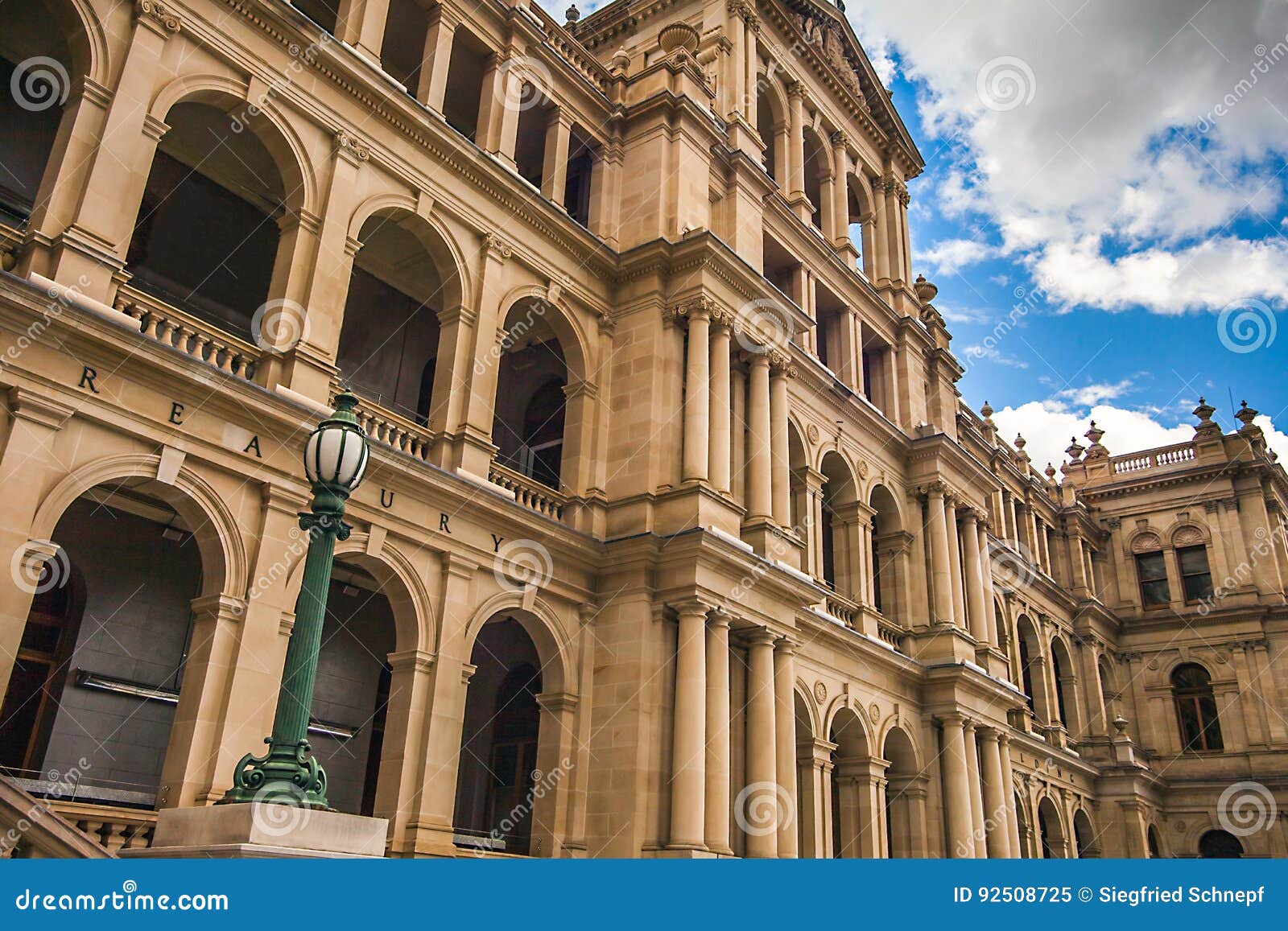 Treasury Building Brisbane Australia Editorial Image - Image of arcades ...