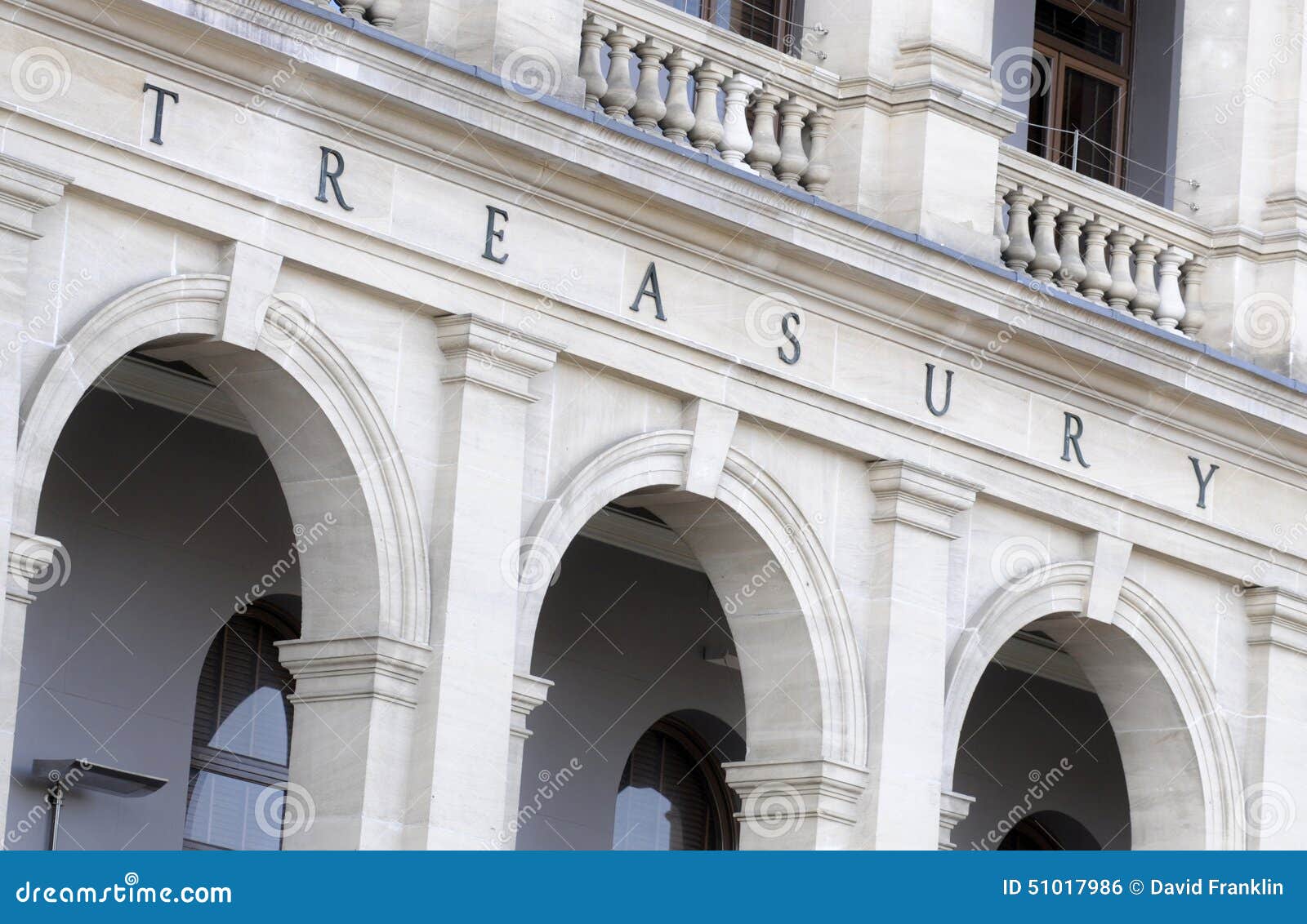 Treasury Building Sign, Central Reserve Bank Budget Finance Stock Photo ...