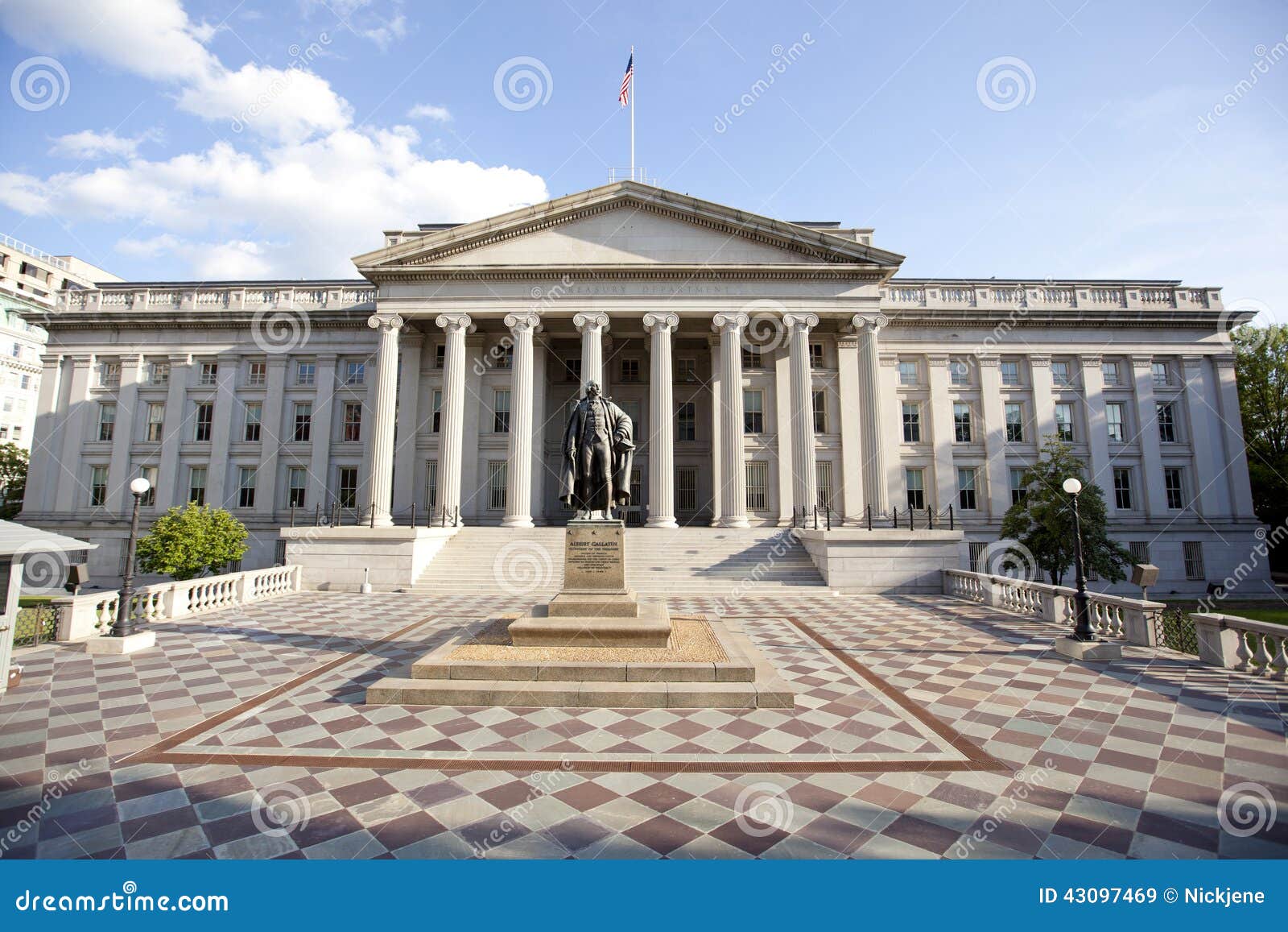 The Treasury Department Building Stock Image - Image of landmark ...