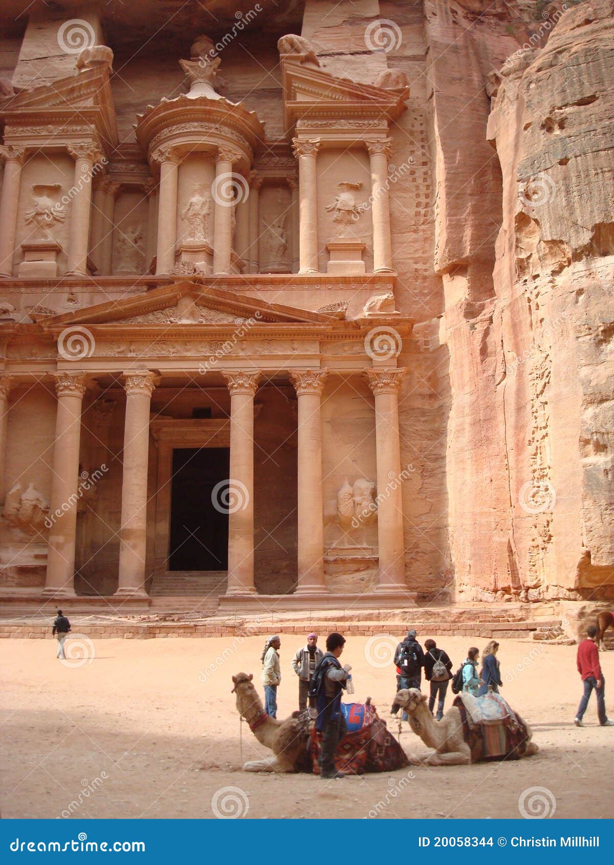 The Treasury Petra Jordan editorial stock image. Image of antiquity ...