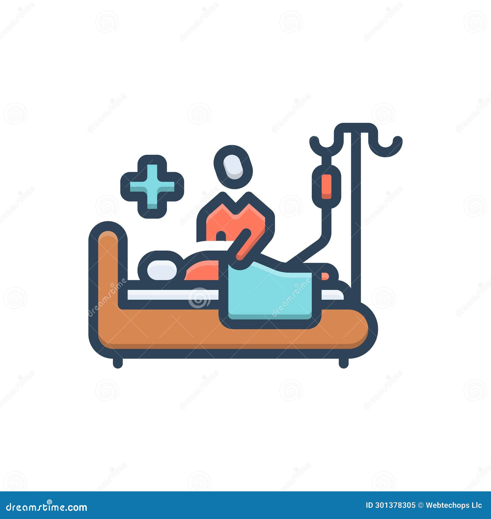Color Illustration Icon for Treatment, Cure and Sickness Stock ...