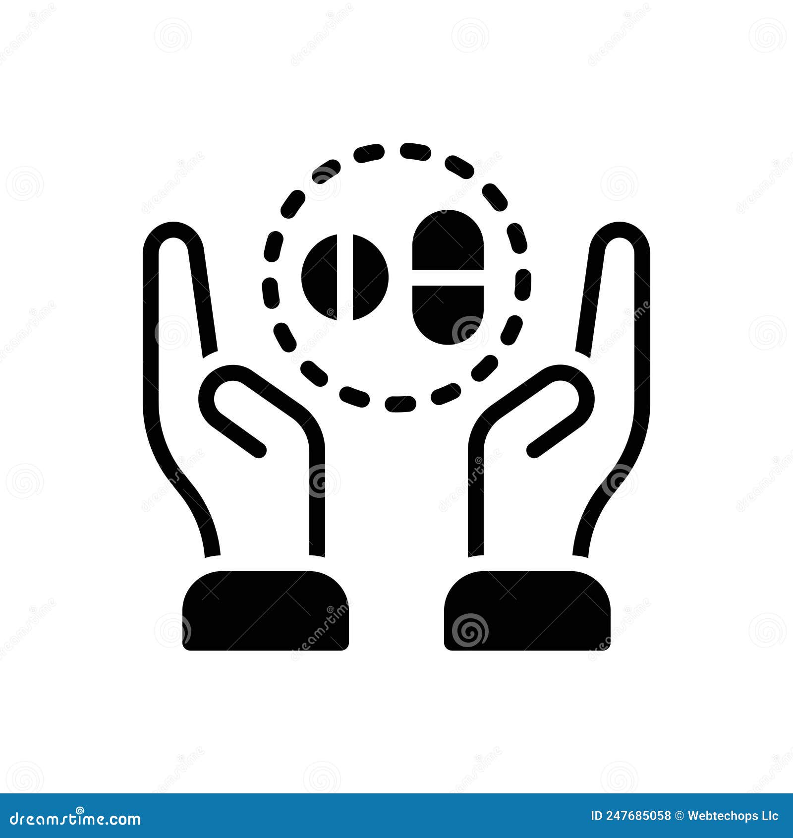 Black Solid Icon for Treatment, Remedy and Medical Stock Vector ...