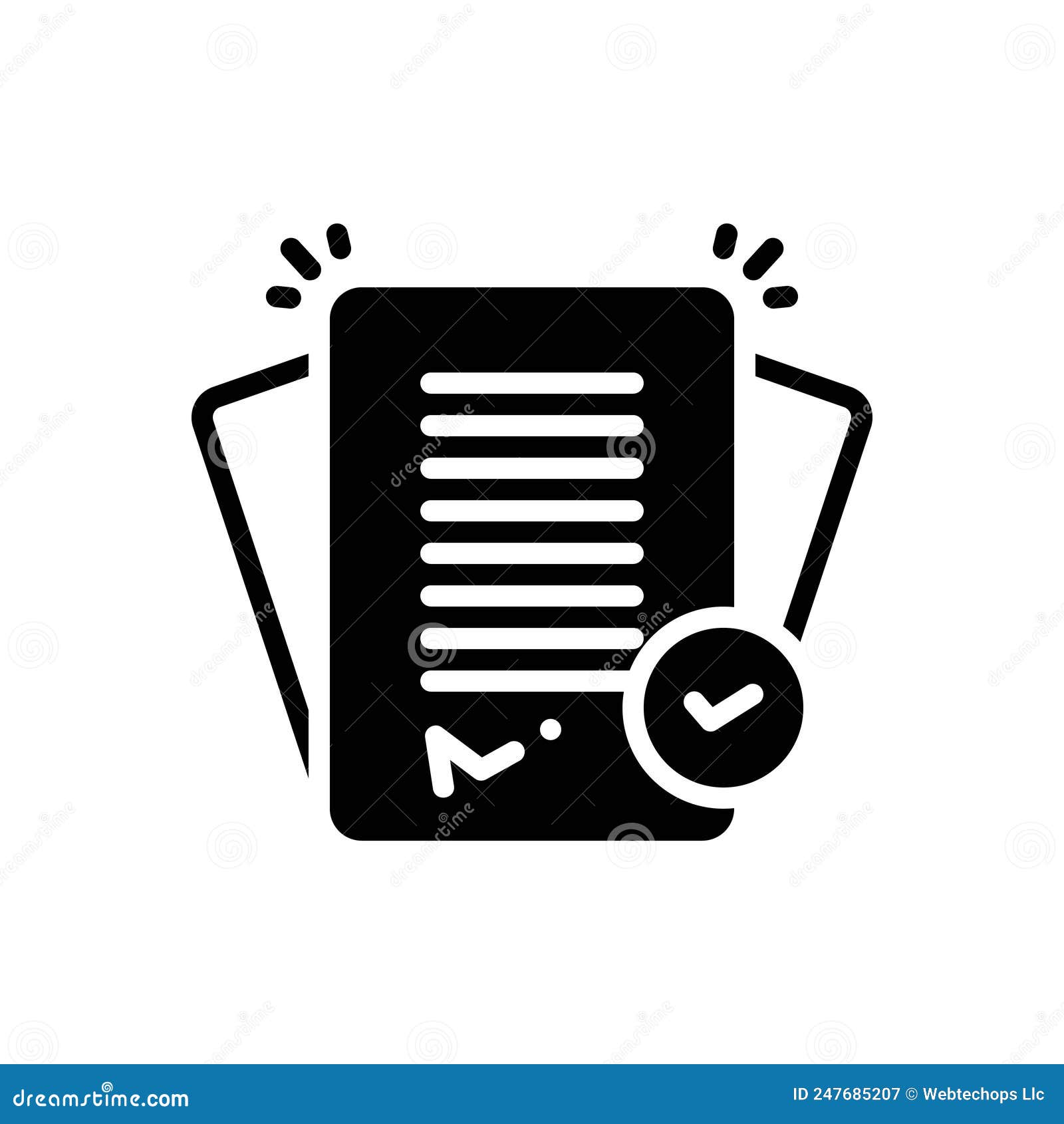 Black Solid Icon for Treaty, Agreement and Convention Stock Vector ...