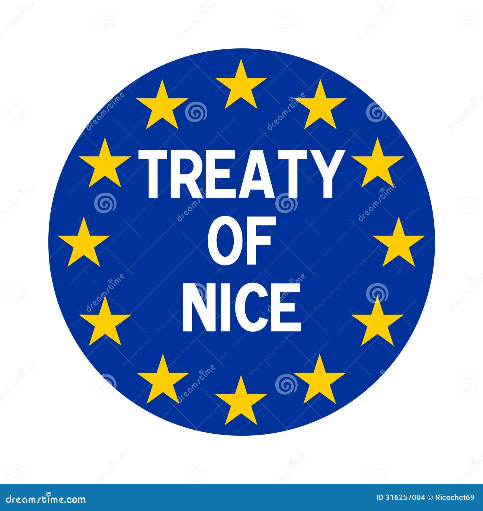 Treaty of Nice symbol icon stock illustration. Illustration of ...