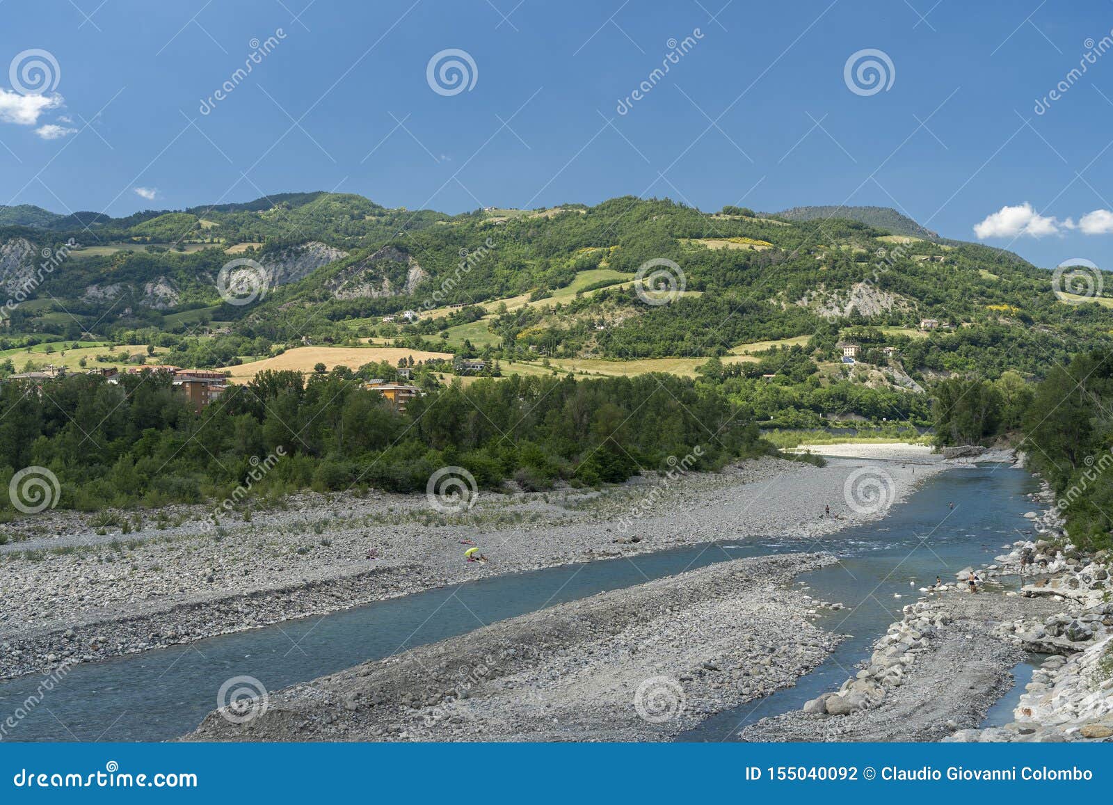 Trebbia River from the Bridge of Bobbio Stock Photo - Image of europe ...