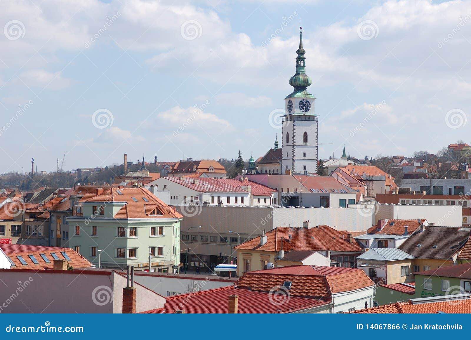 Trebic town cityscape stock photo. Image of architecture - 14067866