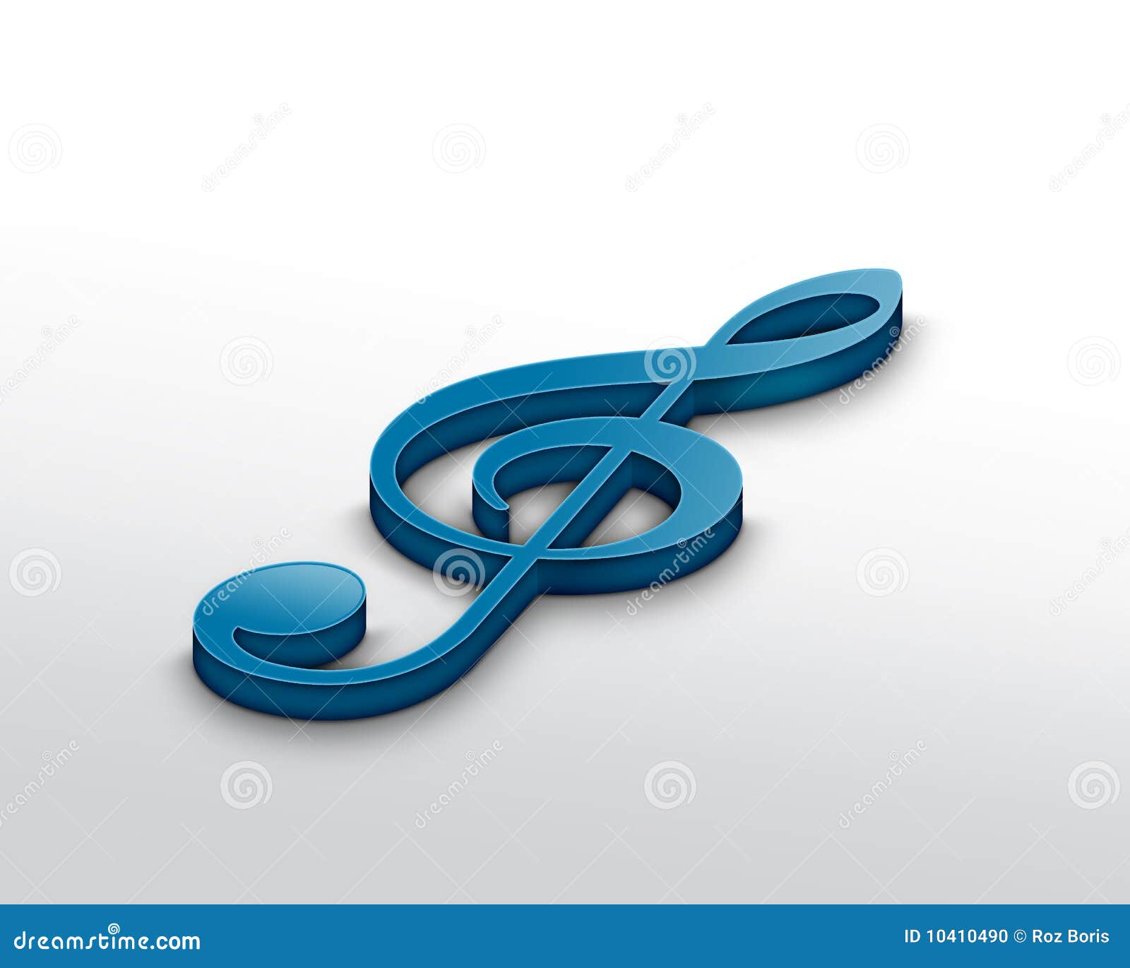 Blue Treble Clef Symbol Vector Illustration | CartoonDealer.com #23724900
