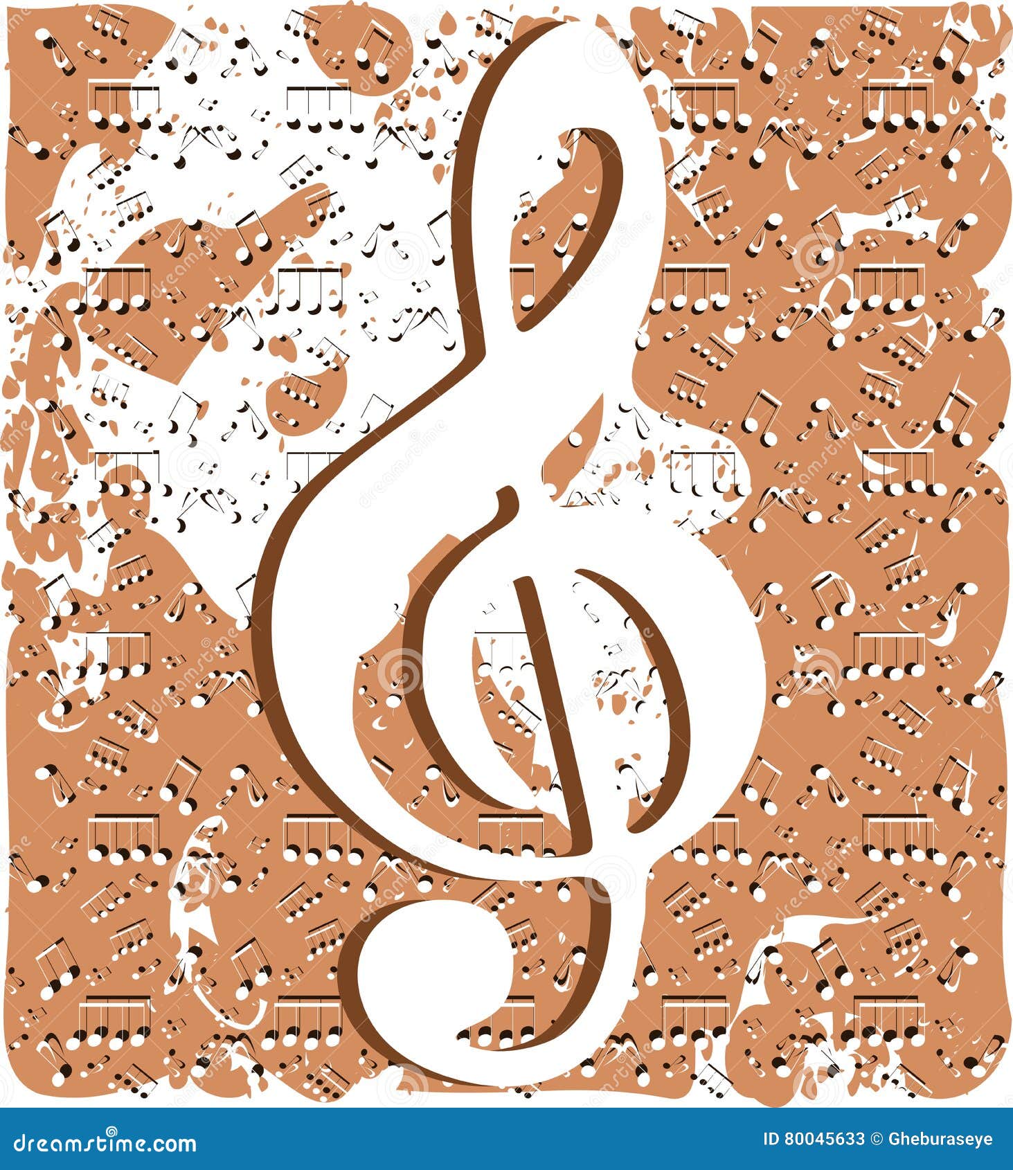 Treble Clef on Abstract Colorful Background Stock Vector - Illustration ...