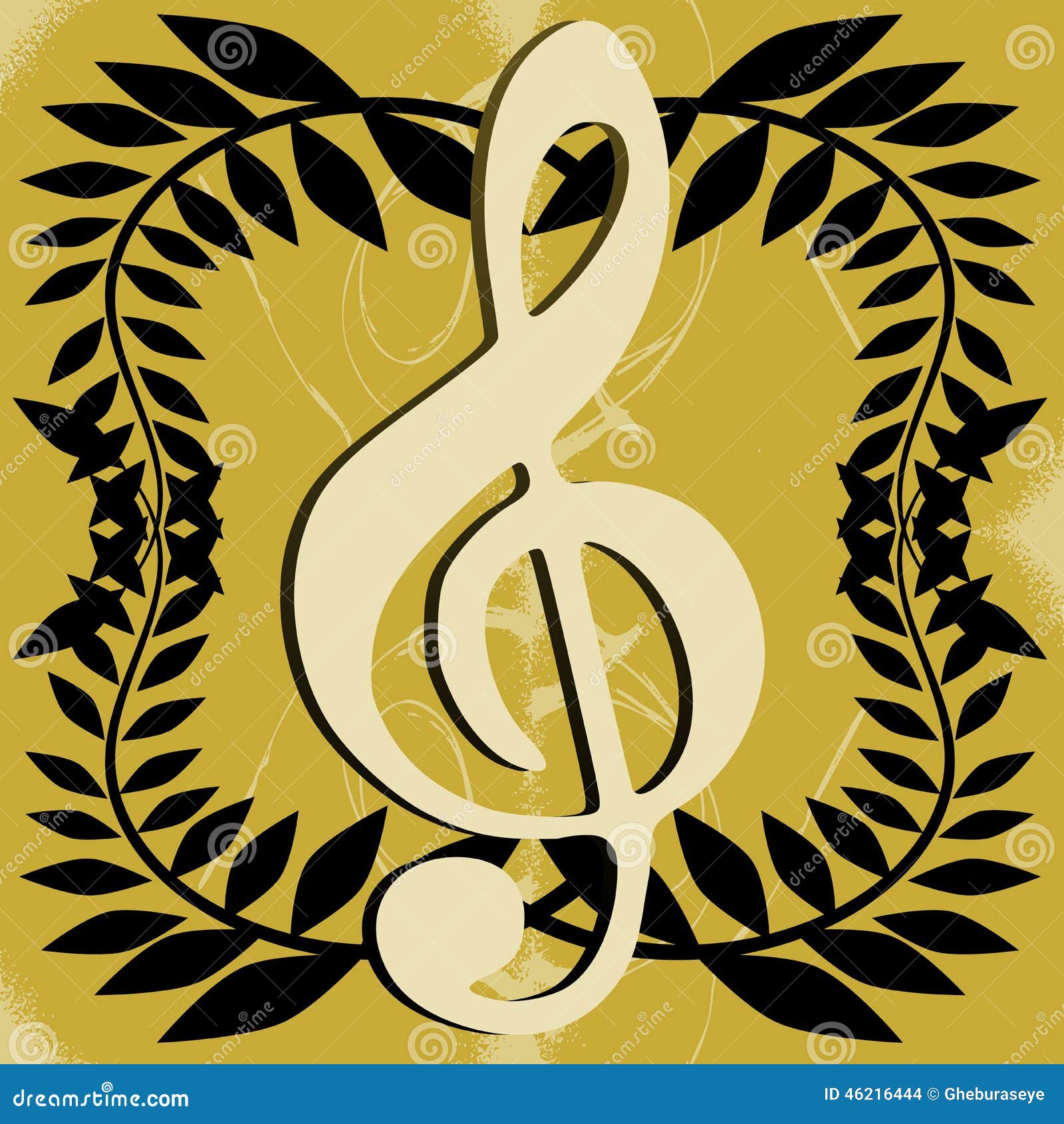 Treble Clef on Abstract Colorful Background Stock Illustration ...