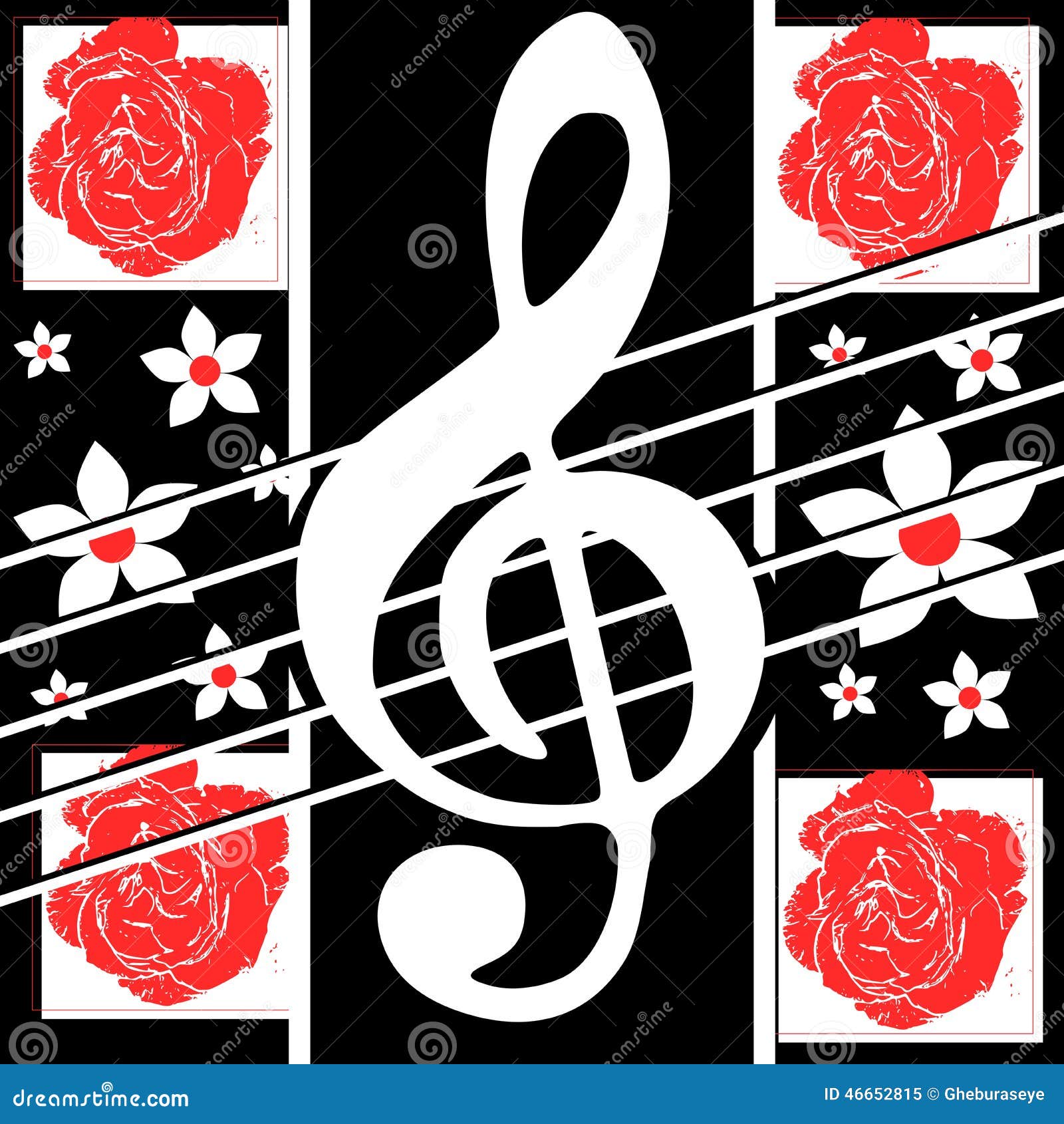 Treble Clef on Abstract Colorful Background Stock Vector - Illustration ...