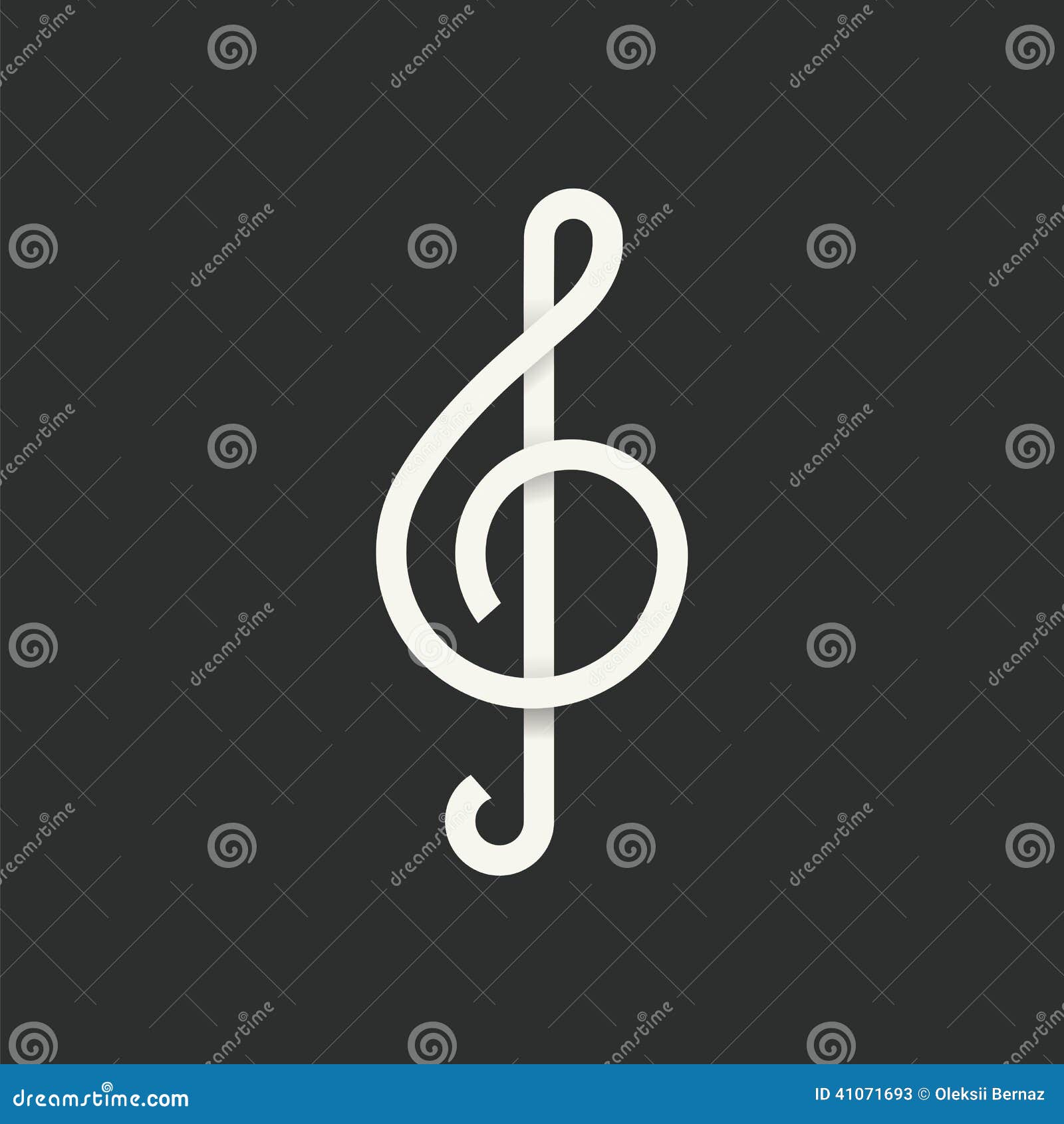 Treble Clef Abstract Vector Symbol Icon Stock Vector - Illustration of ...