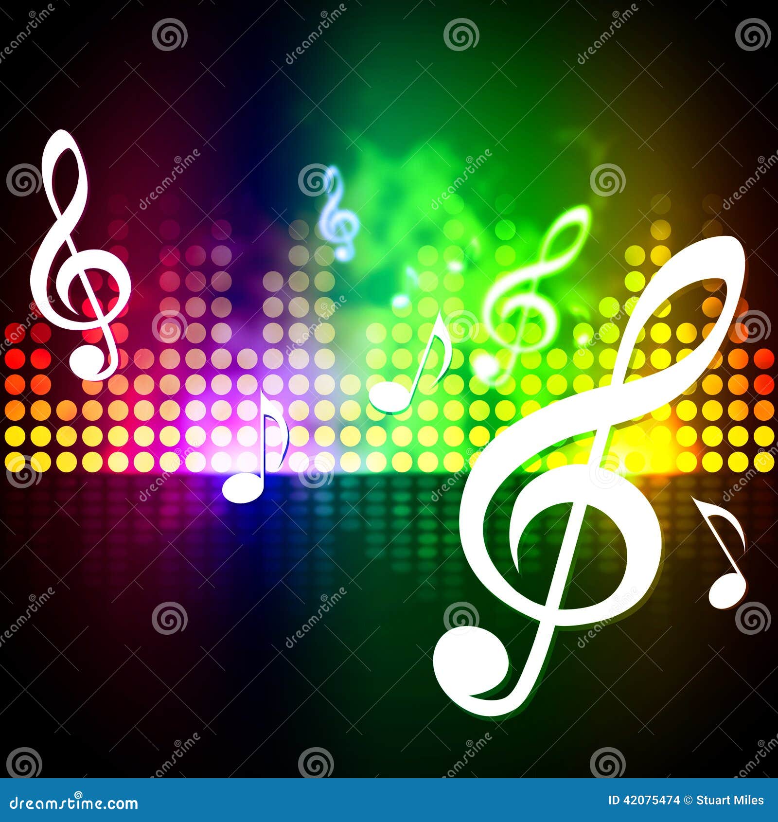 Sound Vibrations. Graphic Equalizer Frequency Level Display Cartoon ...